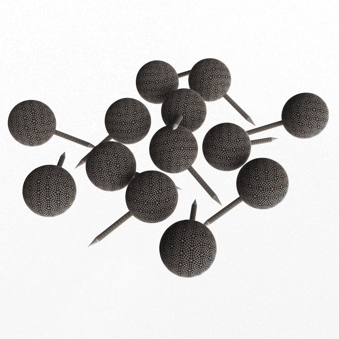 3D Pile Of Sphere Push Pins - TurboSquid 2001836