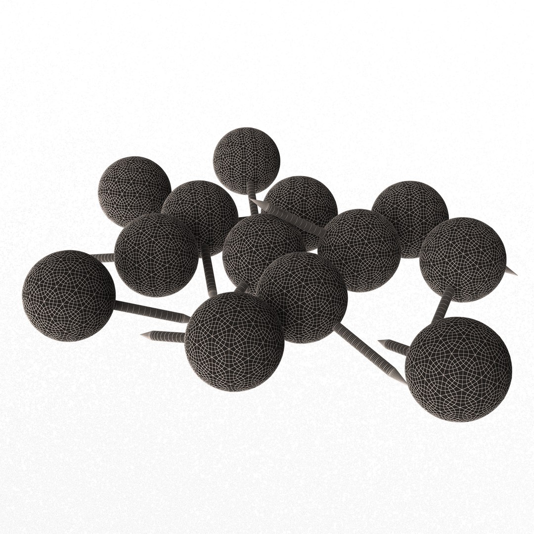 3D Pile Of Sphere Push Pins - TurboSquid 2001836