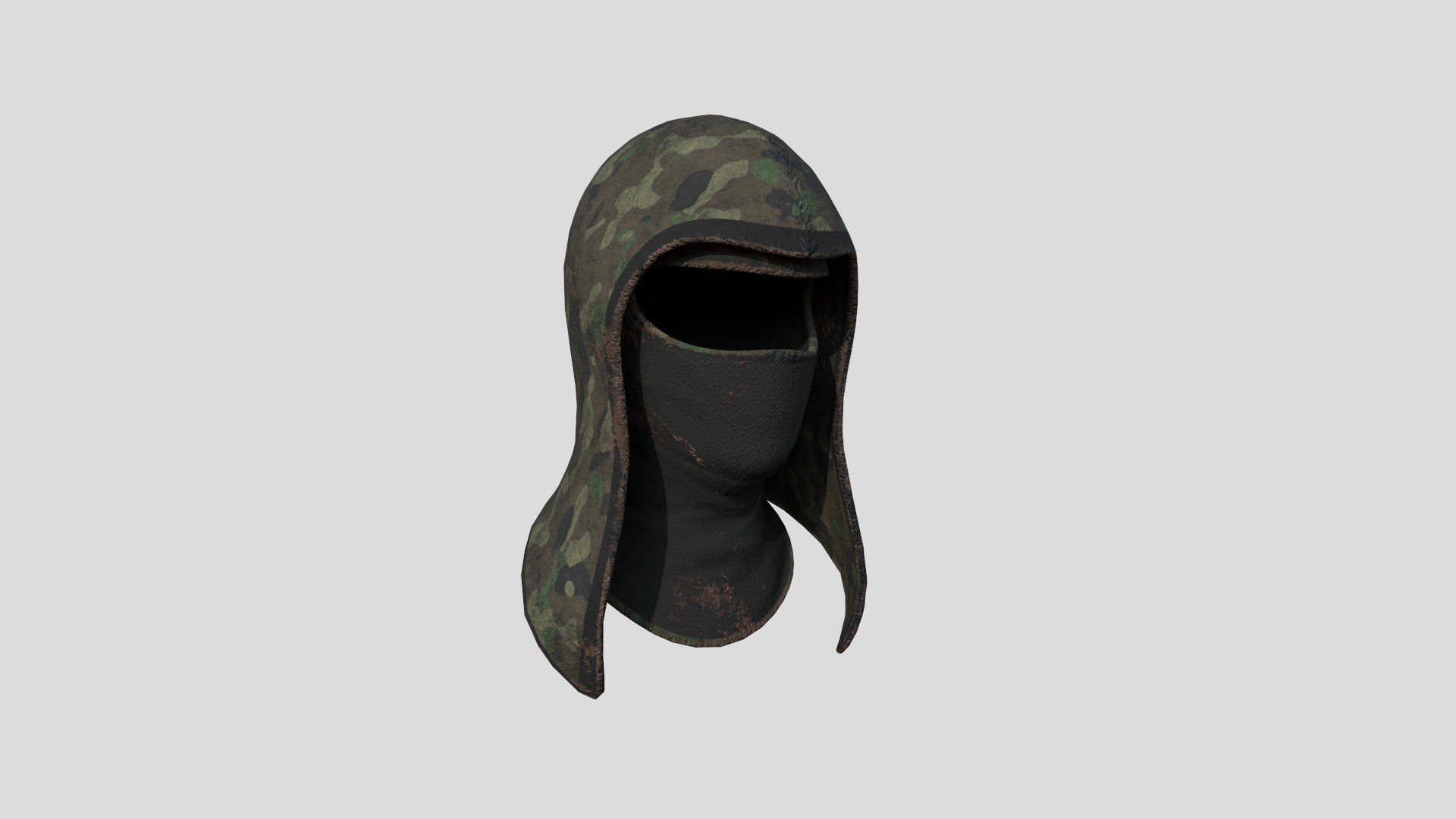 3D Ninja Assassin Hood 05 Green Camo - Character Design Fashion ...
