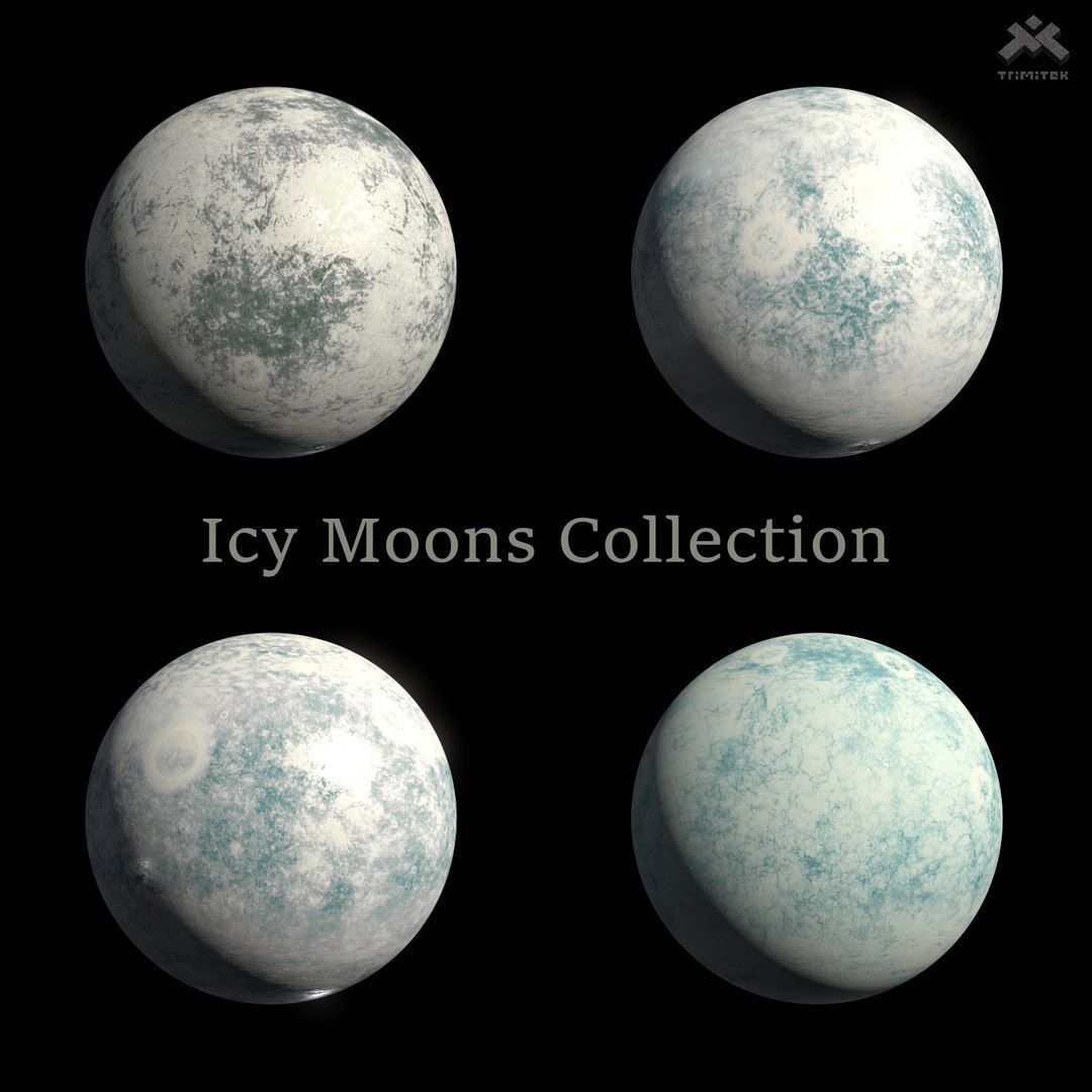 Icy Moons Collection - 8k PBR - Metal and Gloss versions 3D ...