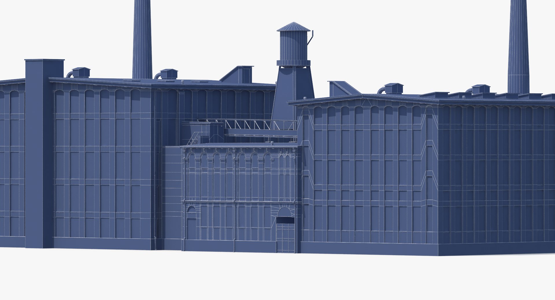 factory smokestacks c4d