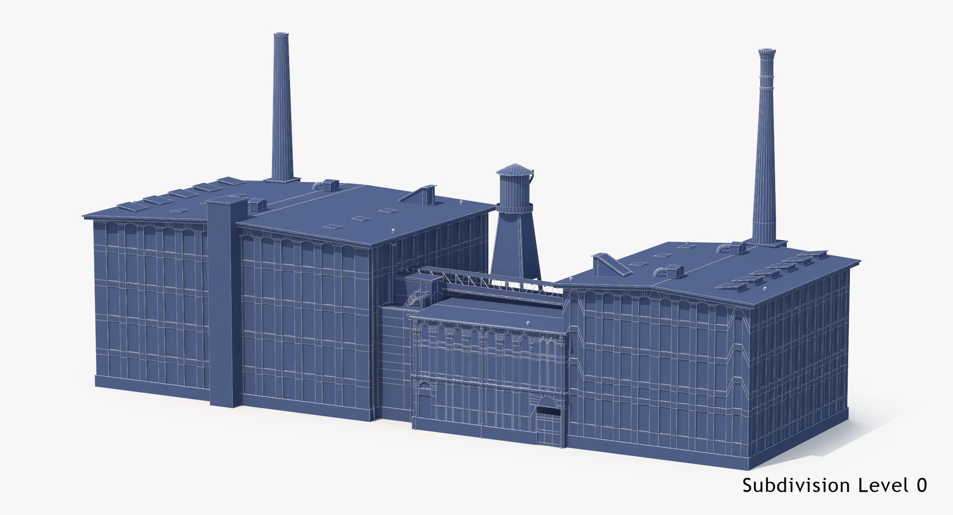 factory smokestacks c4d