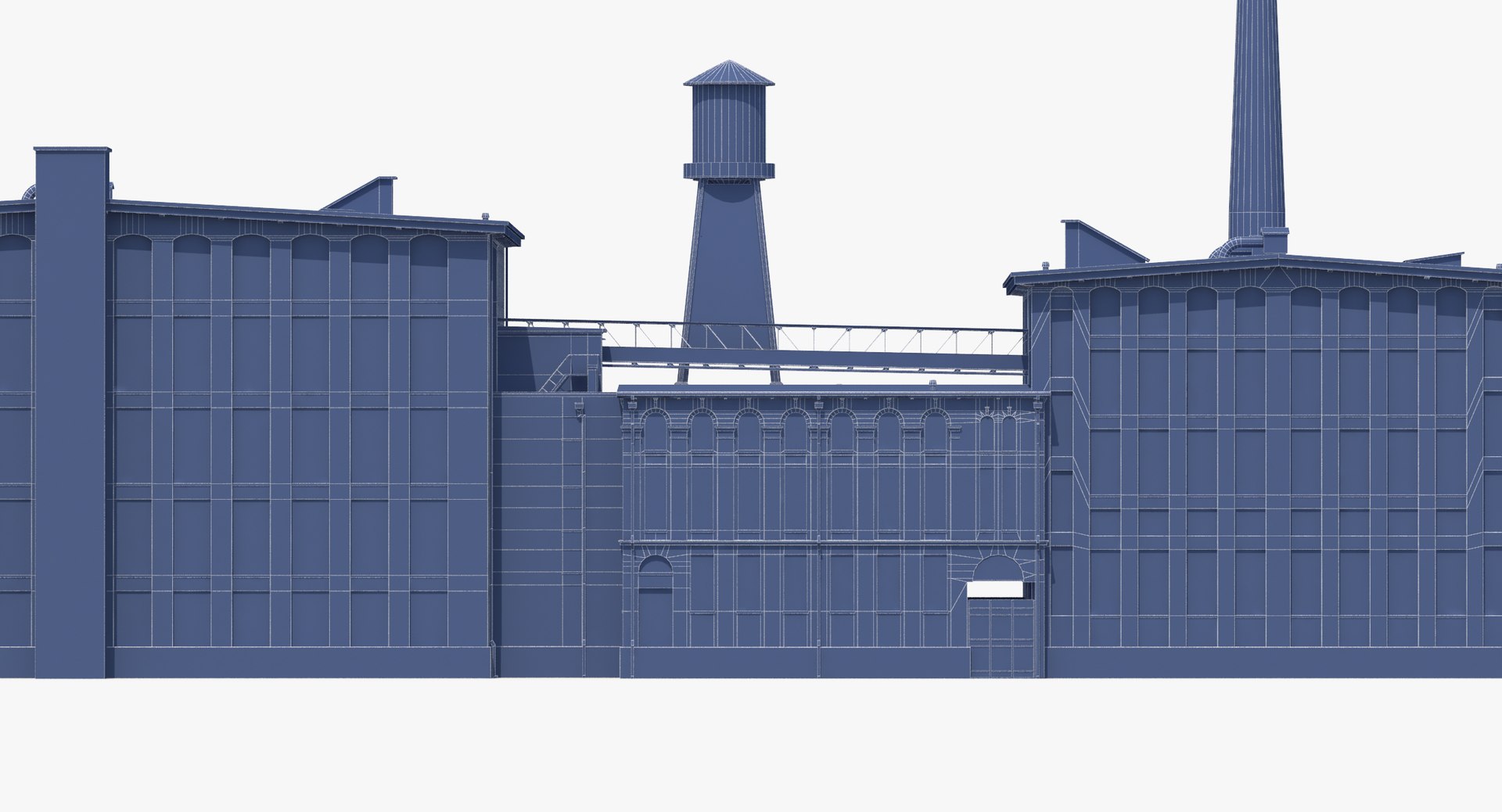 factory smokestacks c4d