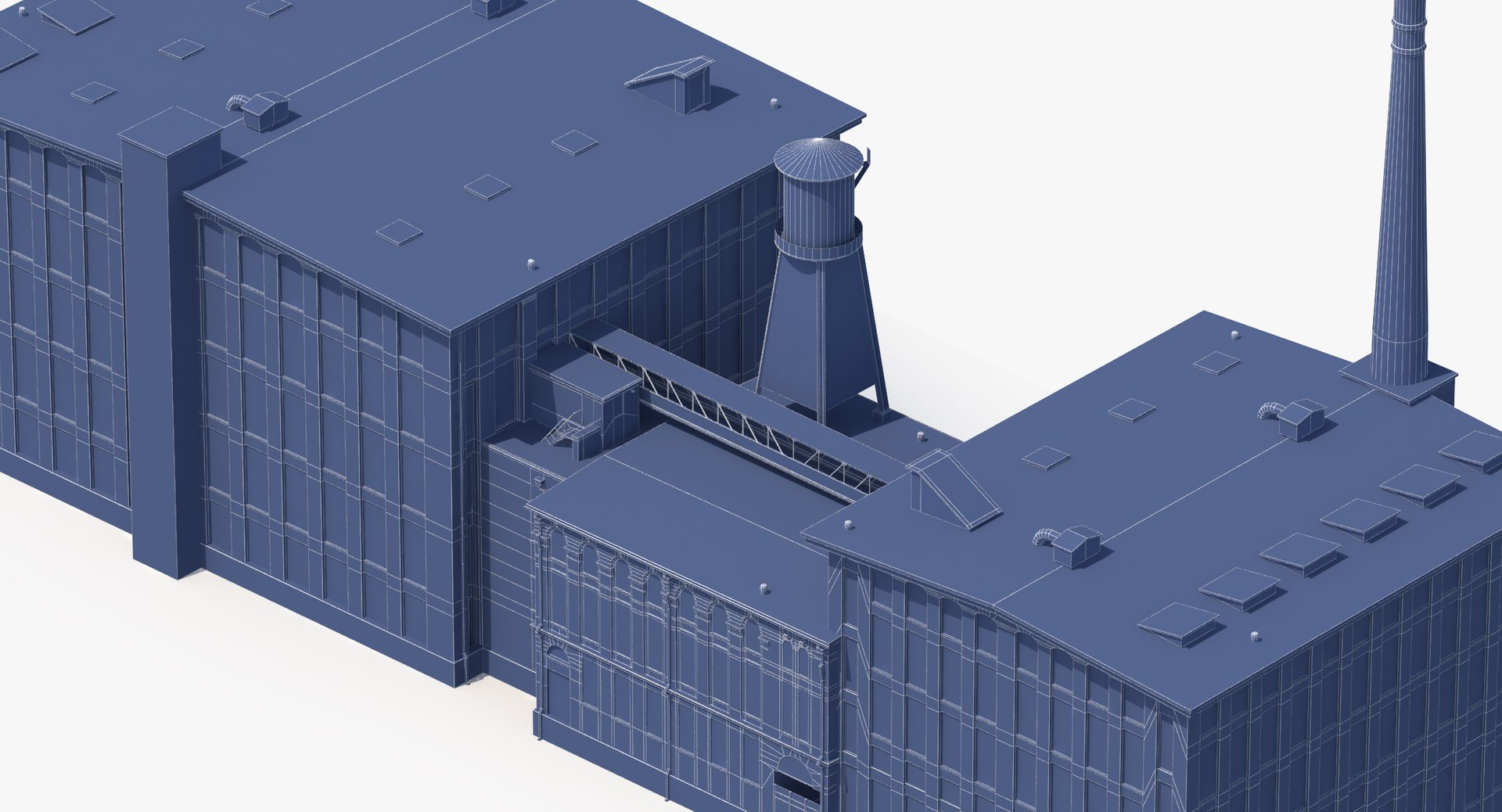 factory smokestacks c4d