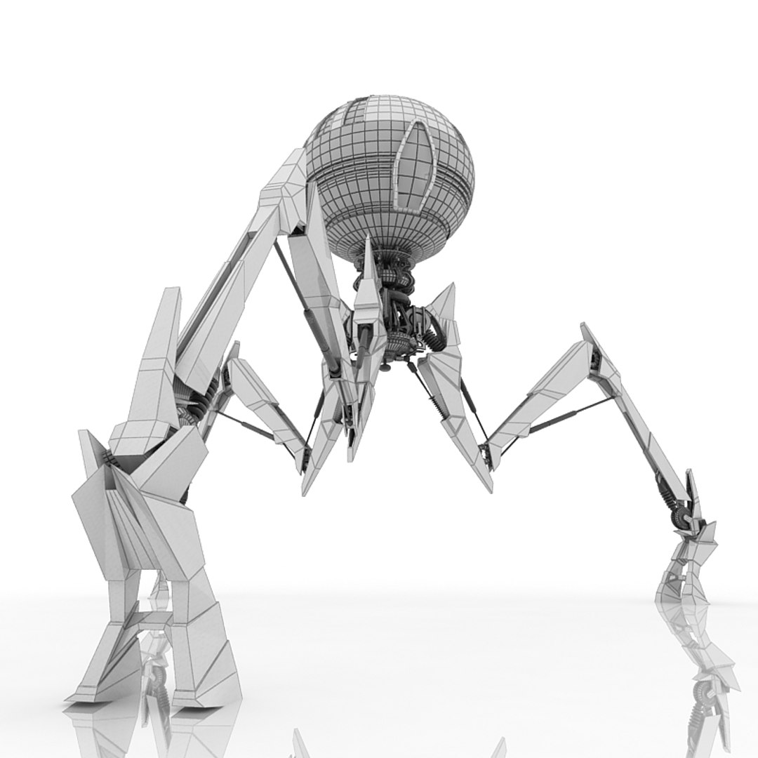 3d tripod droid - rigged