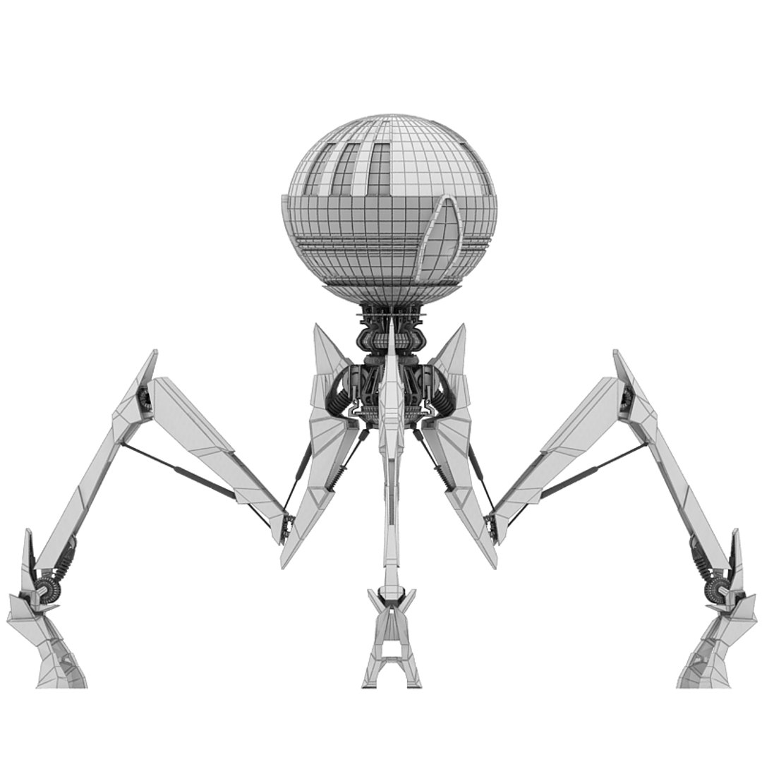 3d tripod droid - rigged