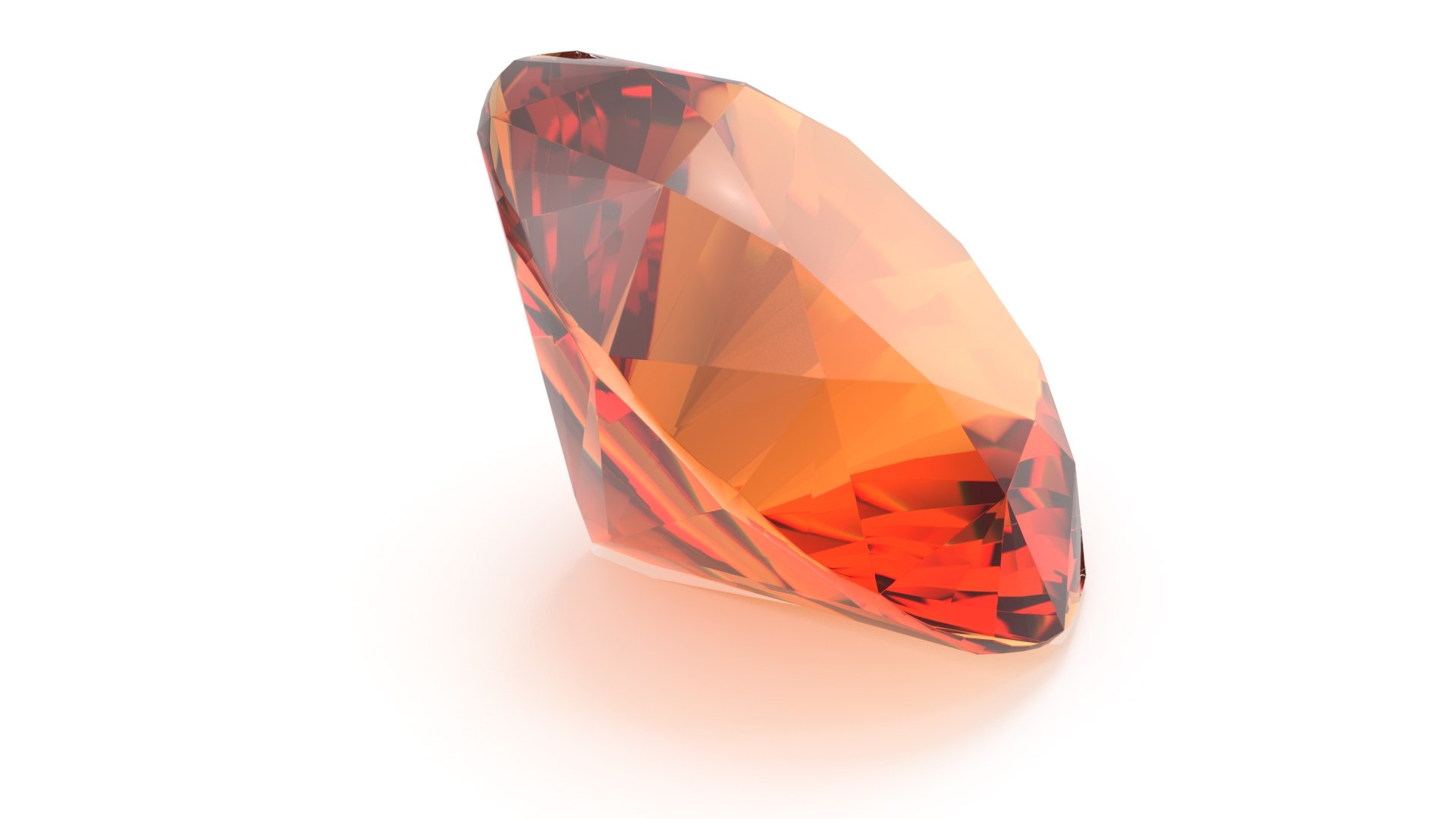 3D model Round Brilliant Cut Imperial Topaz - TurboSquid 1848826