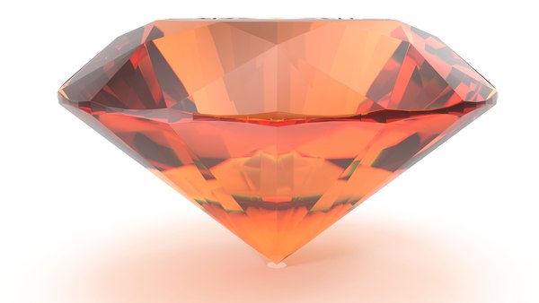 3D model Round Brilliant Cut Imperial Topaz - TurboSquid 1848826