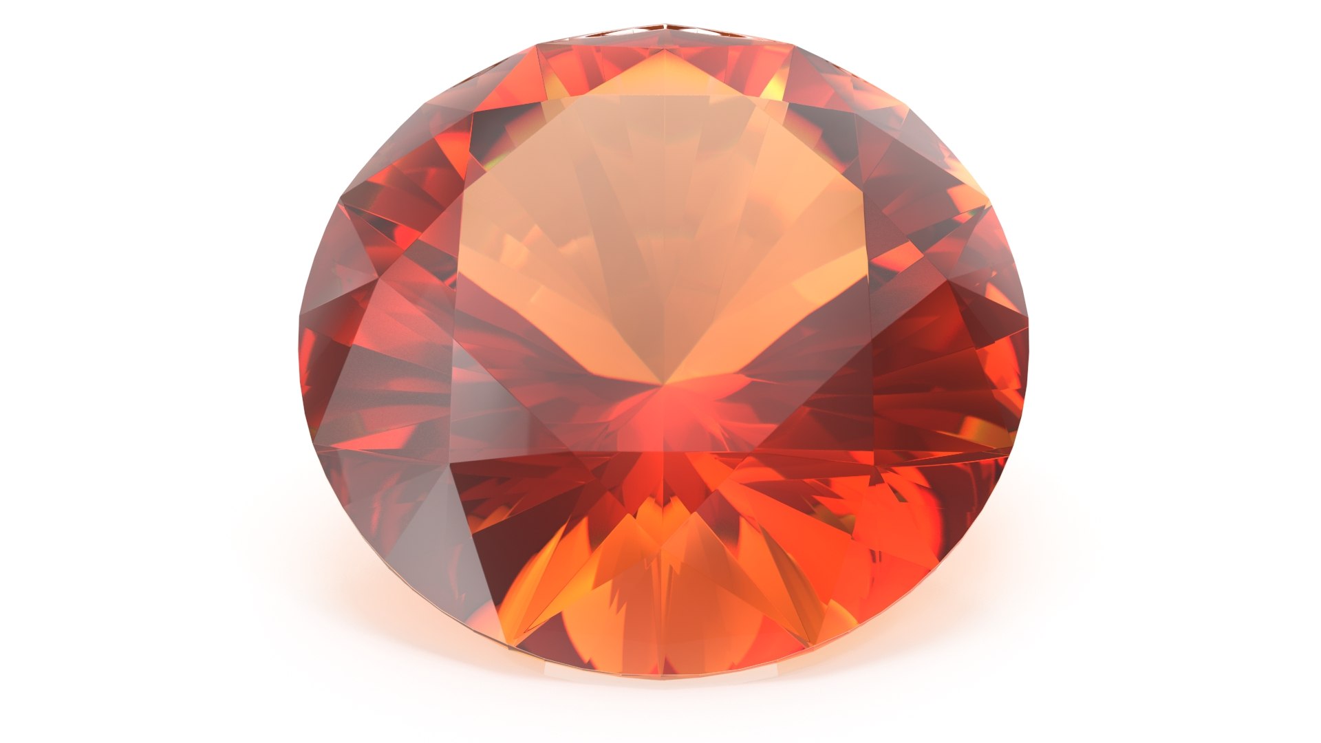 3D model Round Brilliant Cut Imperial Topaz - TurboSquid 1848826