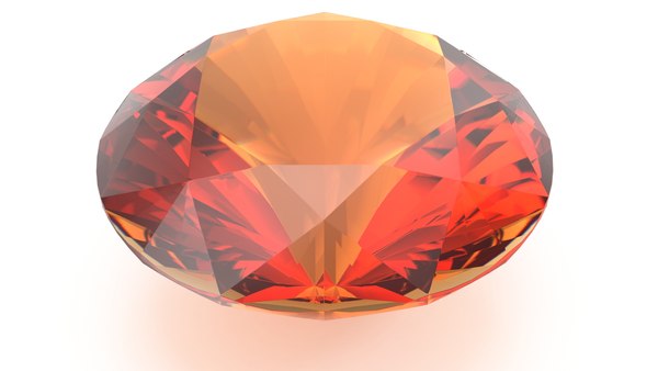 3D model Round Brilliant Cut Imperial Topaz - TurboSquid 1848826