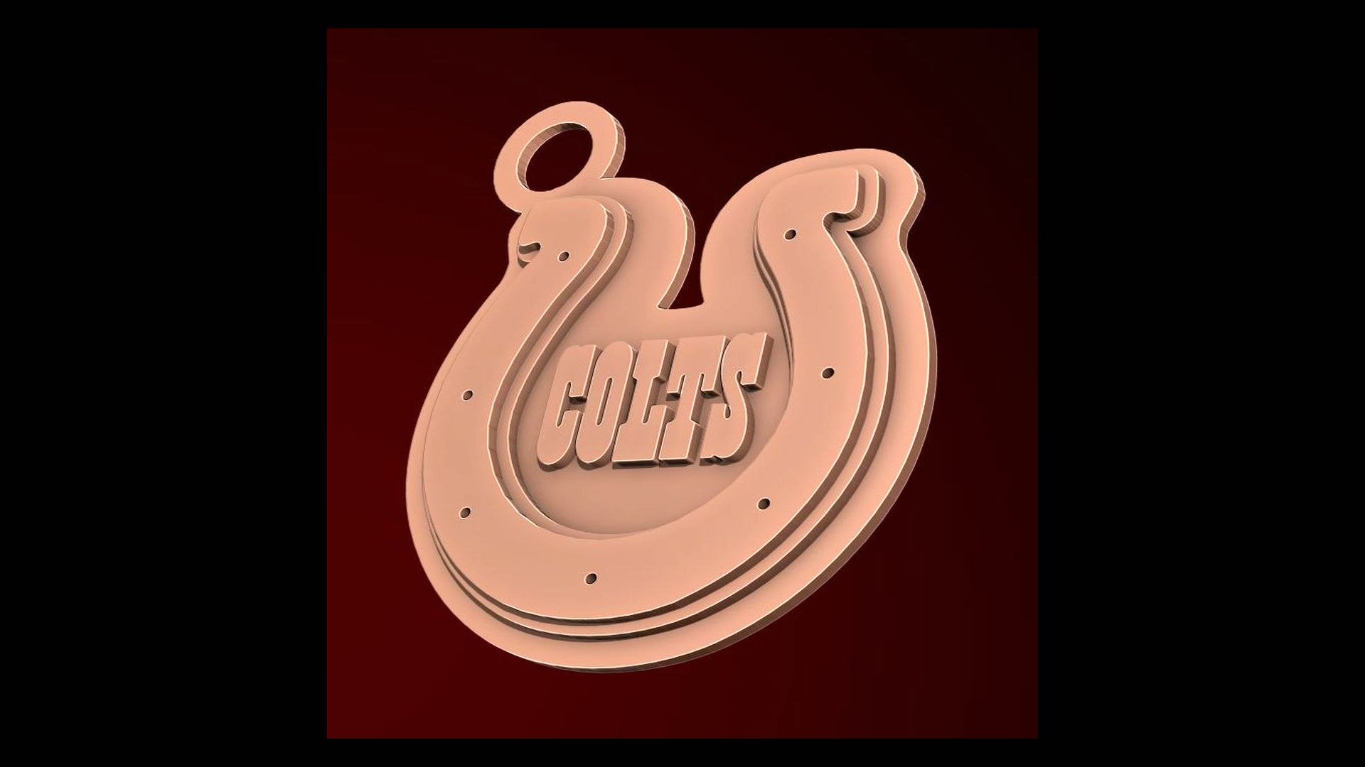 3D Indianapolis Colts Logo Shield Printable And Renderable Model ...