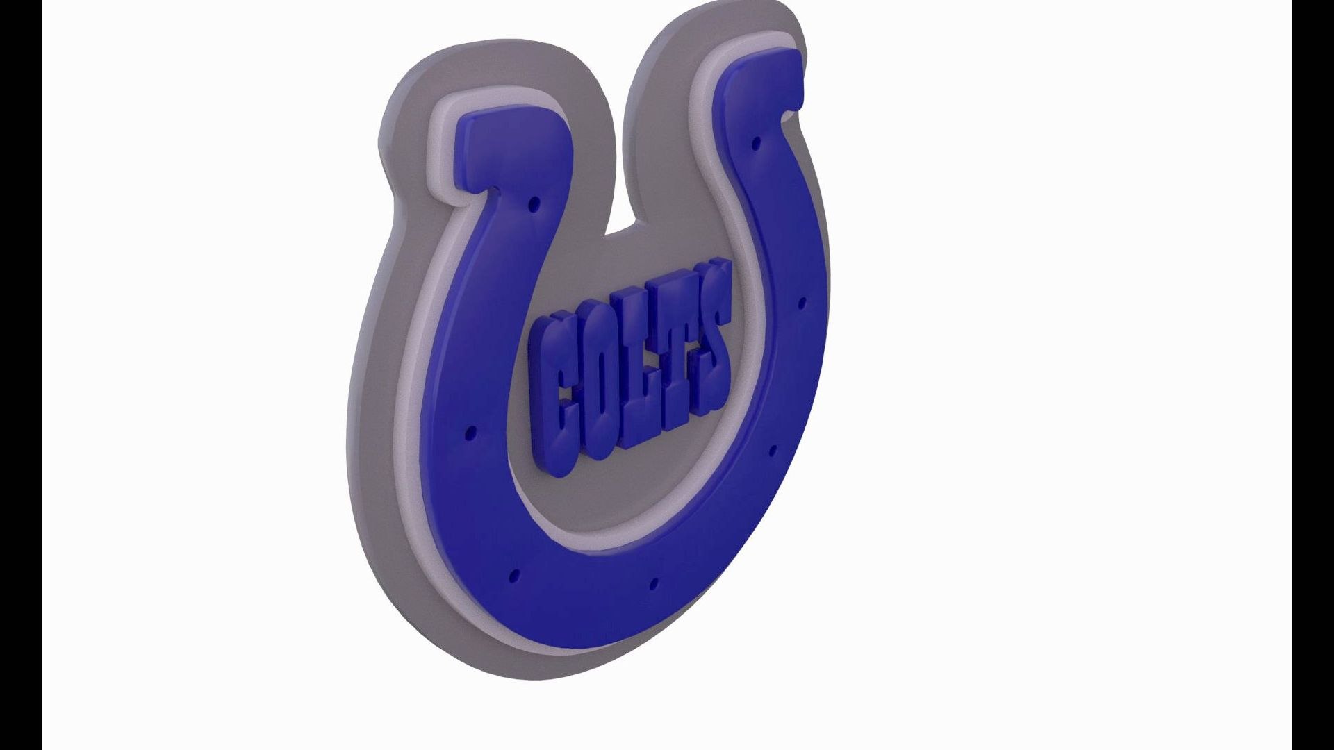 3D Indianapolis Colts Logo Shield Printable And Renderable Model ...