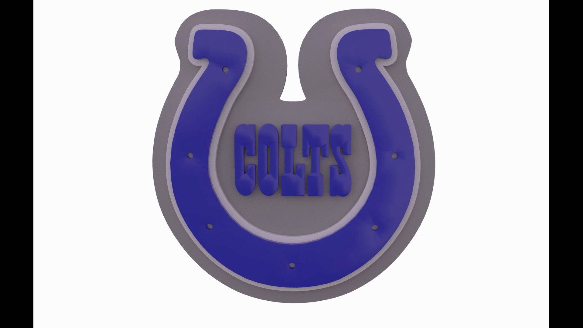 3D Indianapolis Colts Logo Shield Printable And Renderable Model ...