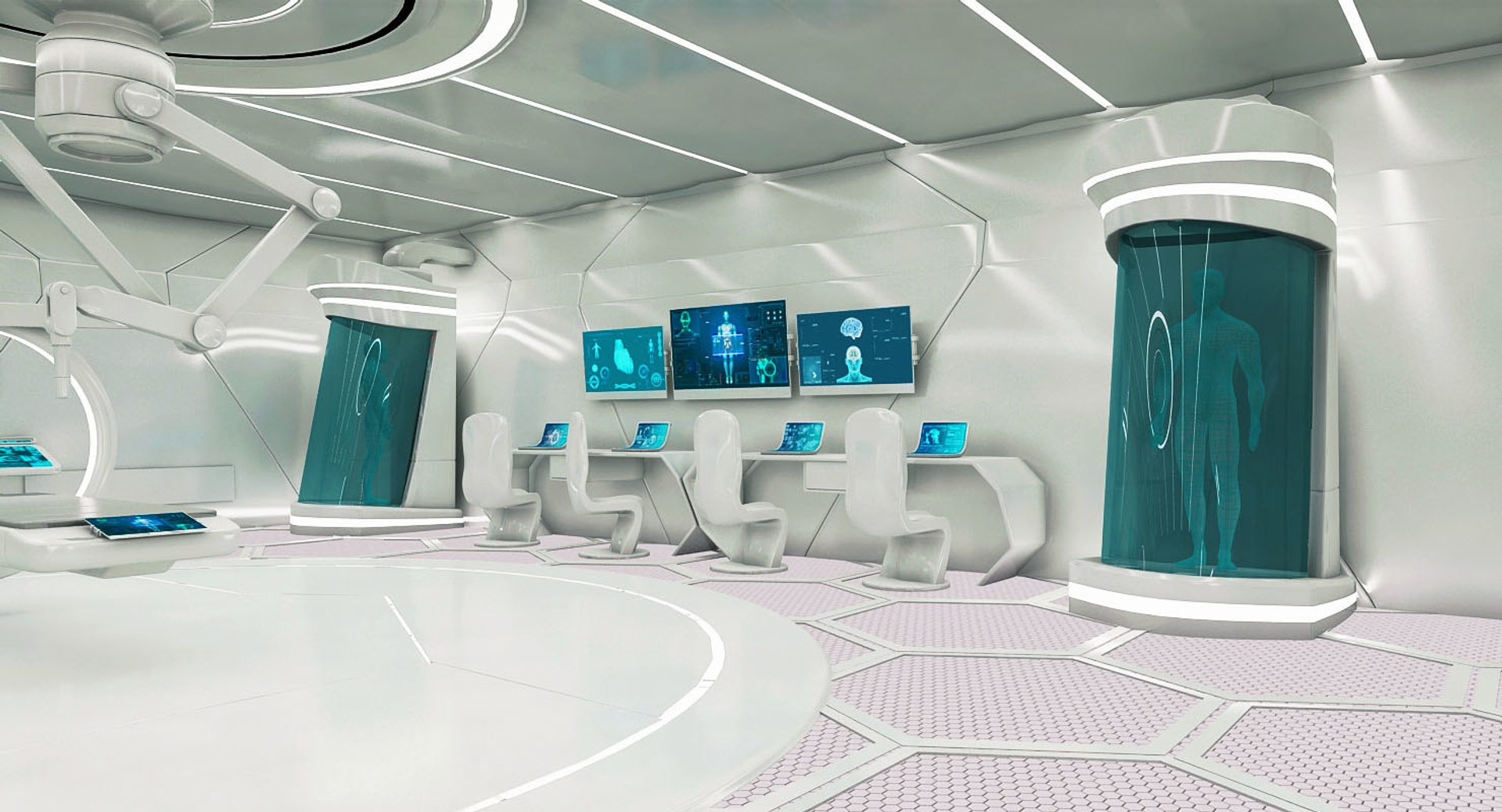 Sci-fi control room model - TurboSquid 1431980