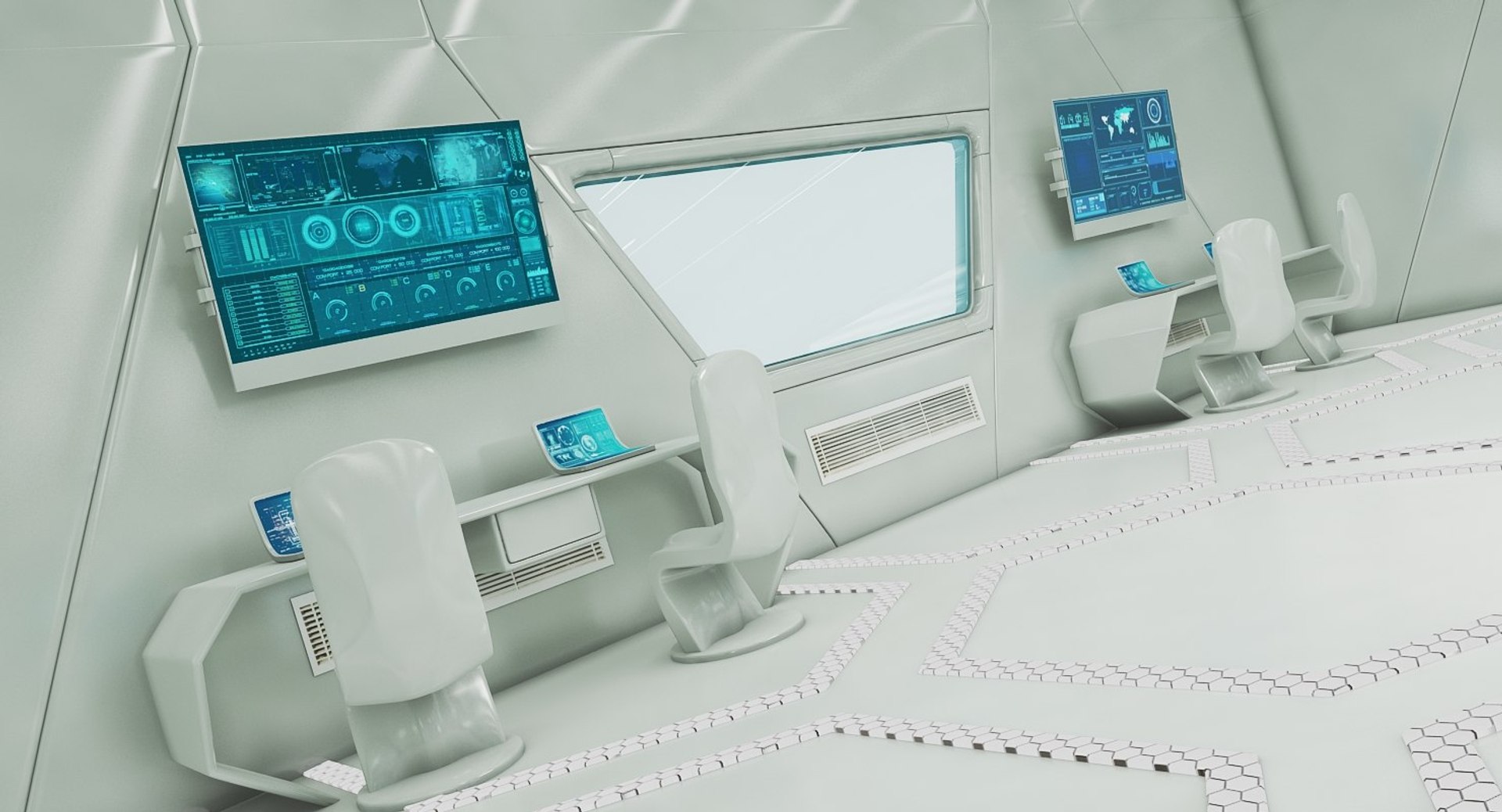 Sci-fi control room model - TurboSquid 1431980