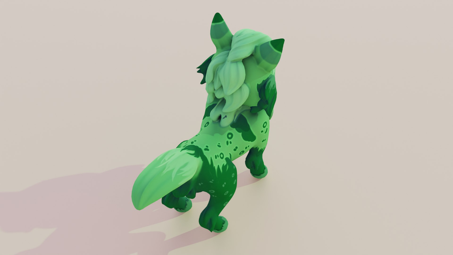 Stylized Green Cat 3D Model - TurboSquid 2067247