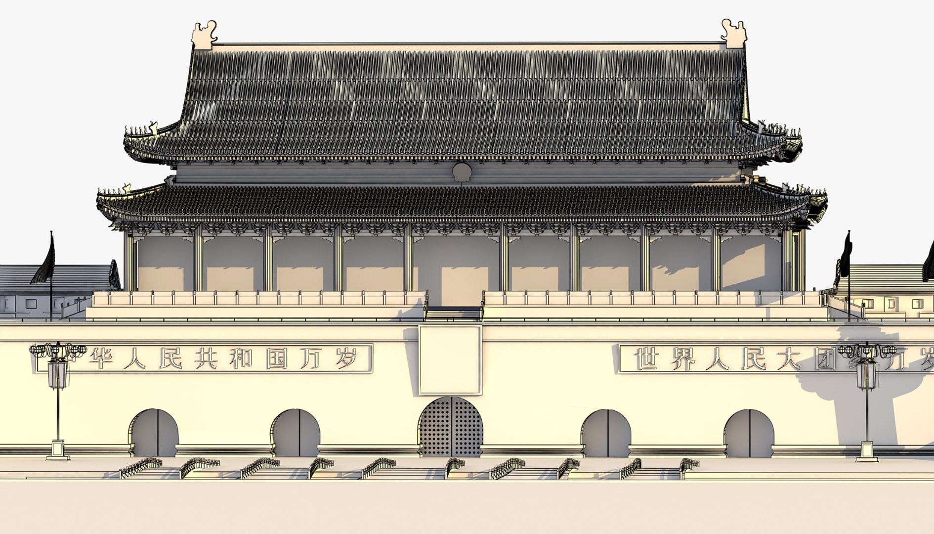 3D Model Tiananmen Building - TurboSquid 1411684