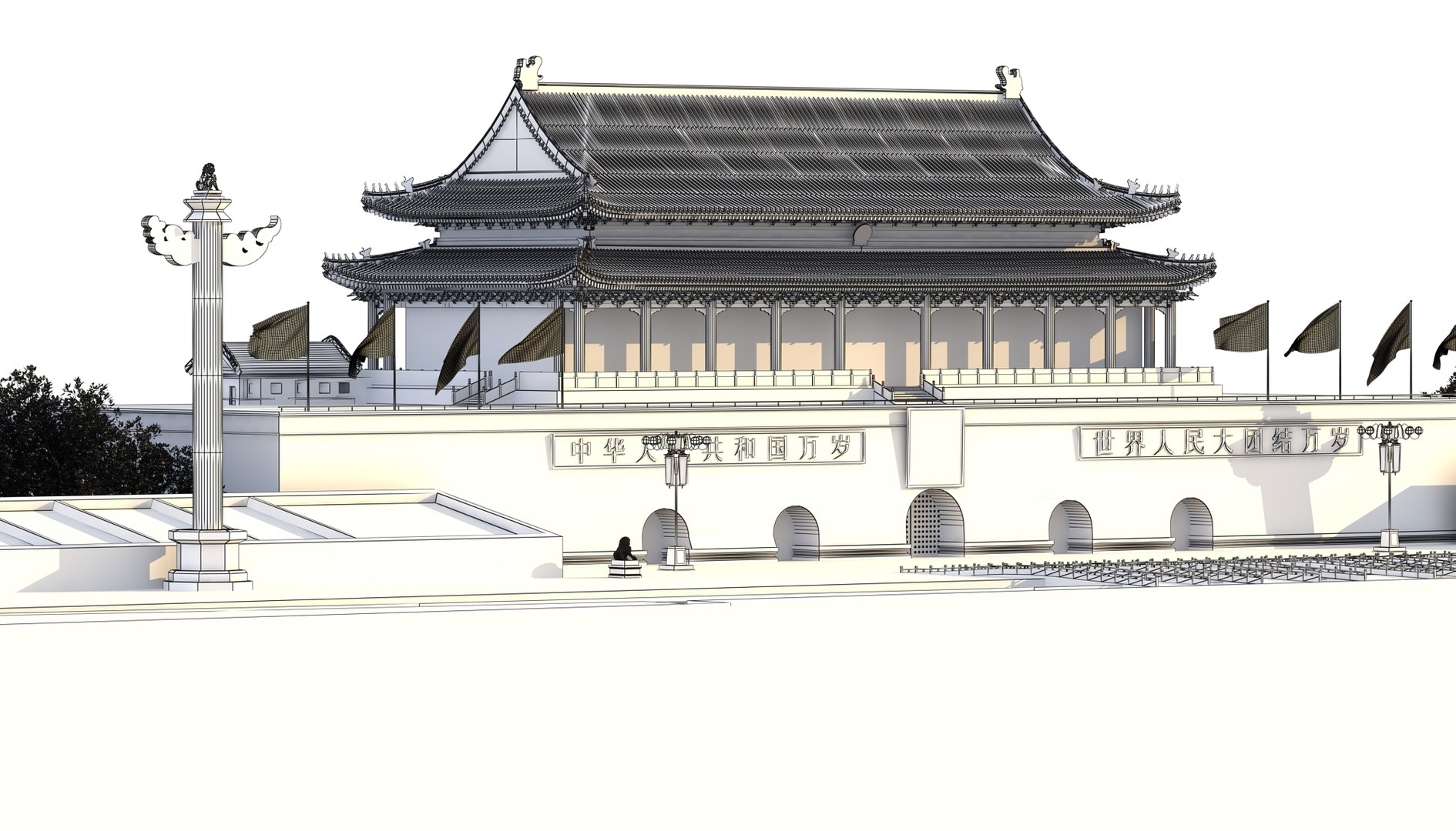 3D Model Tiananmen Building - TurboSquid 1411684