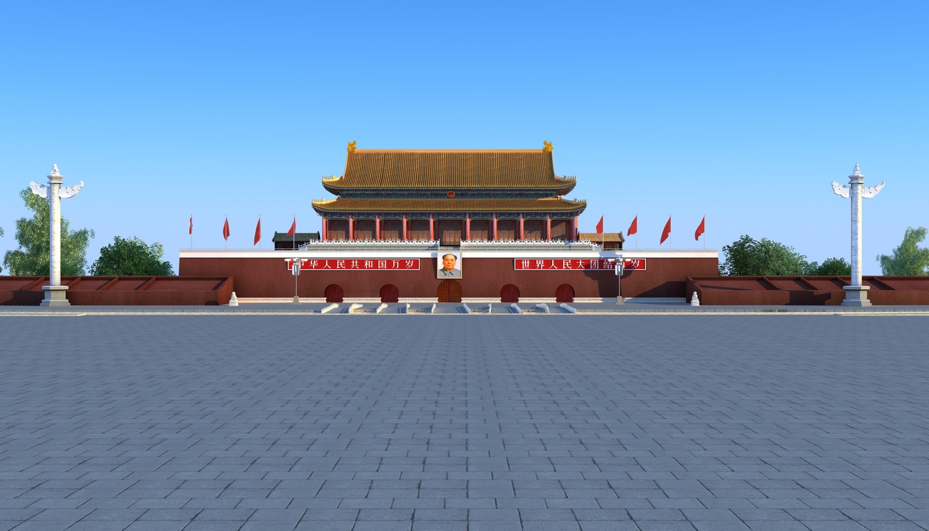 3D Model Tiananmen Building - TurboSquid 1411684