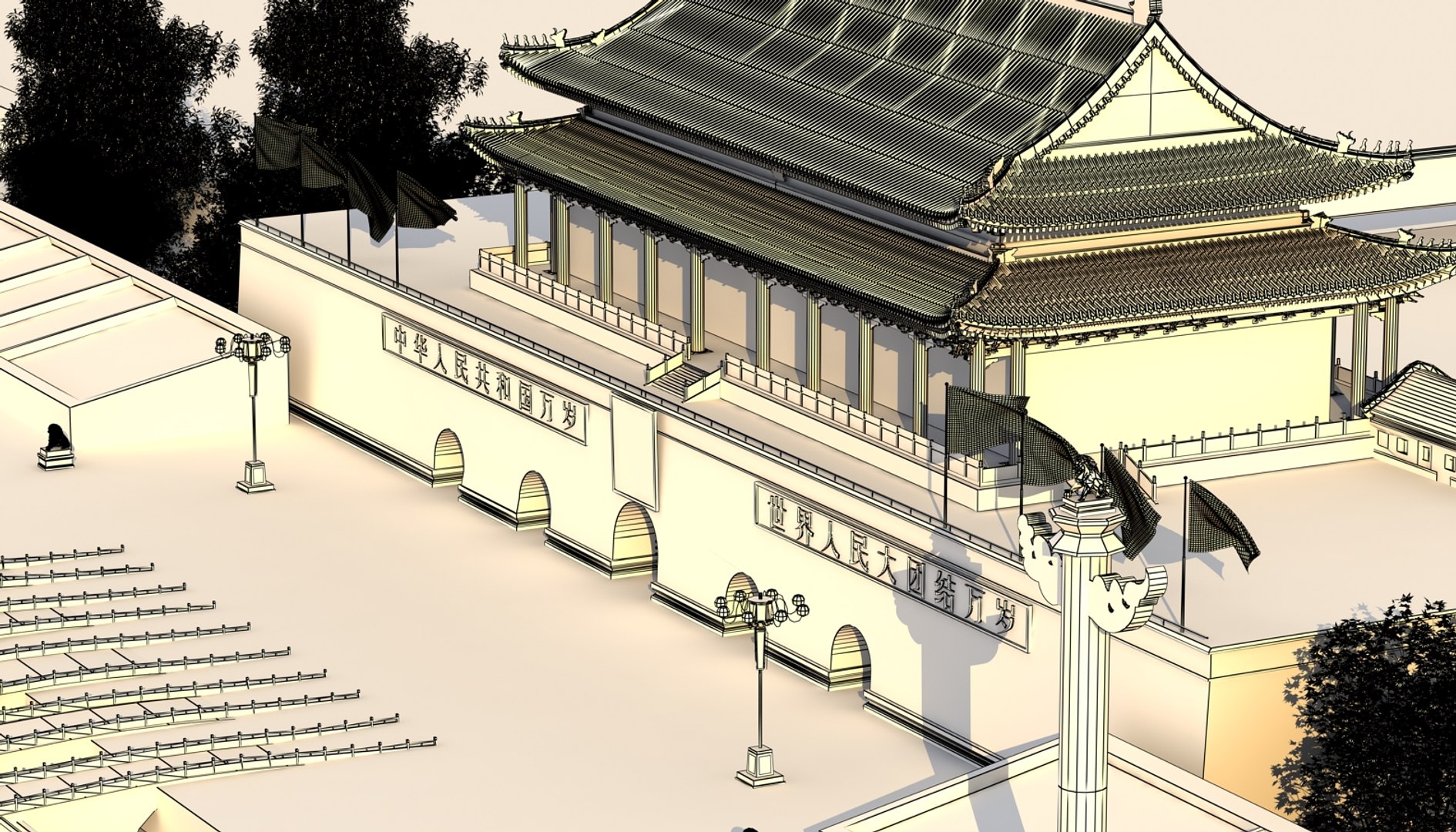 3D Model Tiananmen Building - TurboSquid 1411684