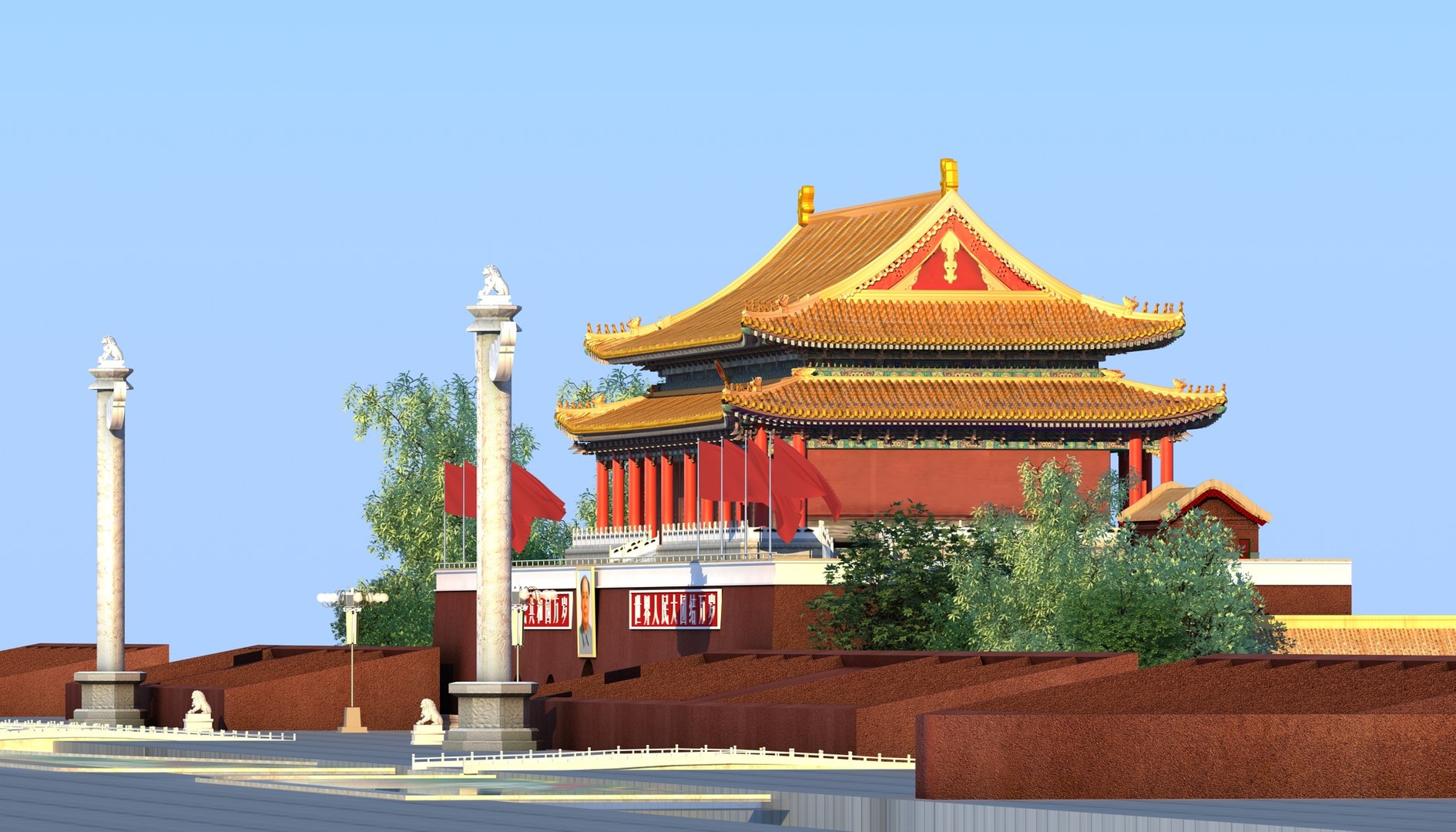 3D Model Tiananmen Building - TurboSquid 1411684