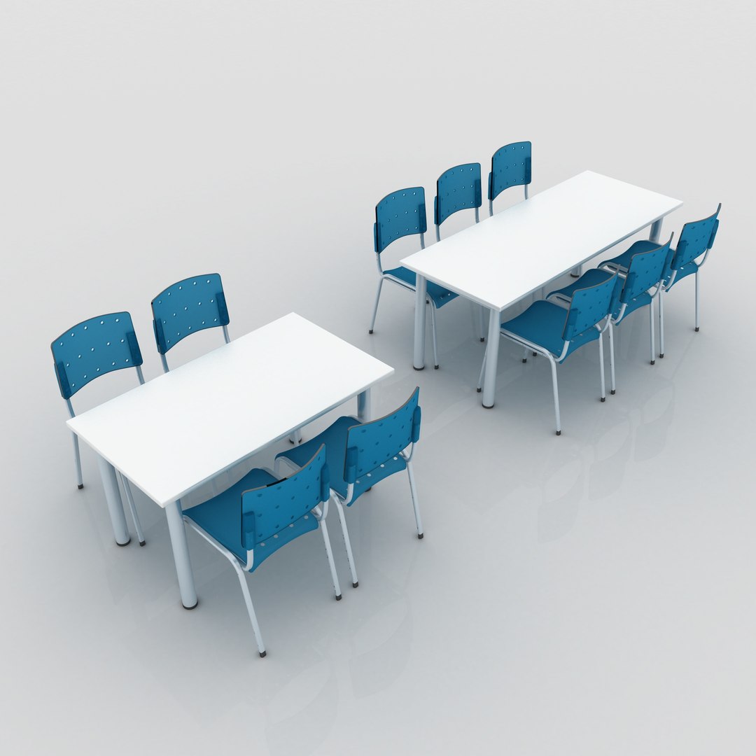 3D Cafeteria Table - TurboSquid 1471589