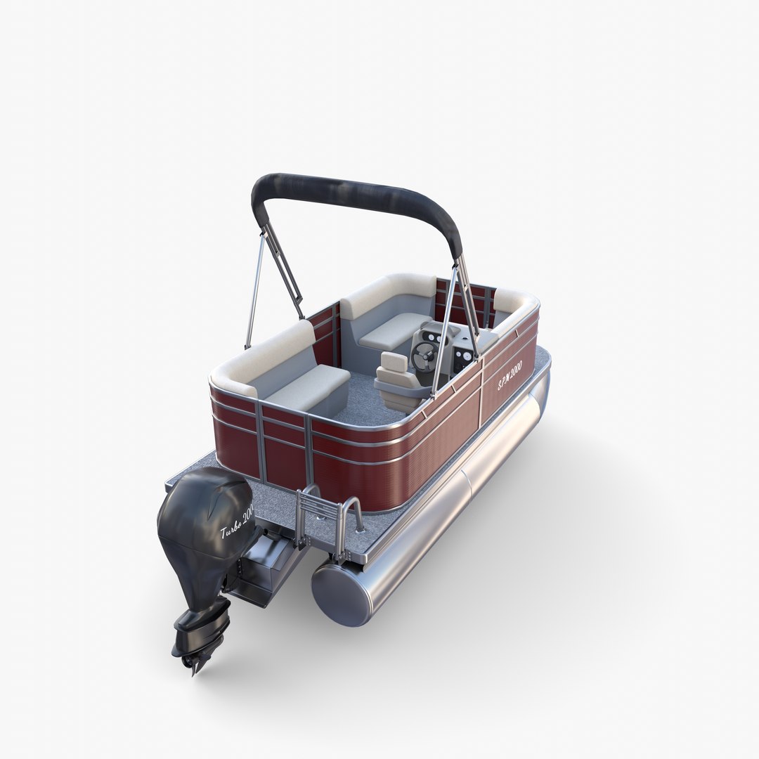 3D Pontoon Boat V2 - TurboSquid 2340352