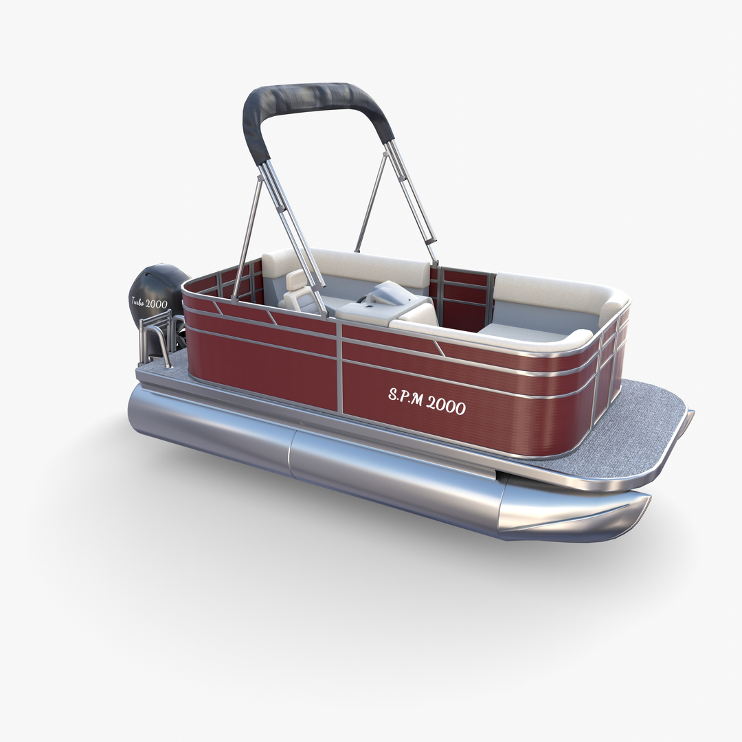 3D Pontoon Boat V2 - TurboSquid 2340352