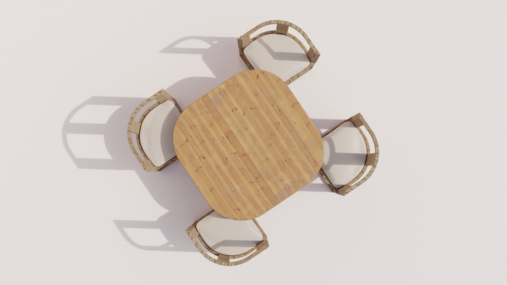 Dining Table Wooden Modern Realistic Model 3D Model - TurboSquid 2175617