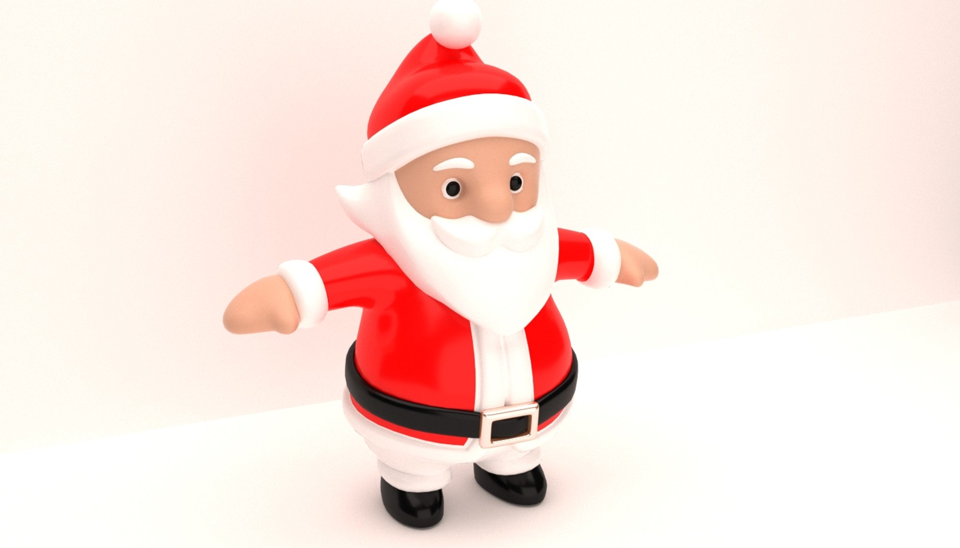 Cartoon Santa Claus 3D Model - TurboSquid 1495469