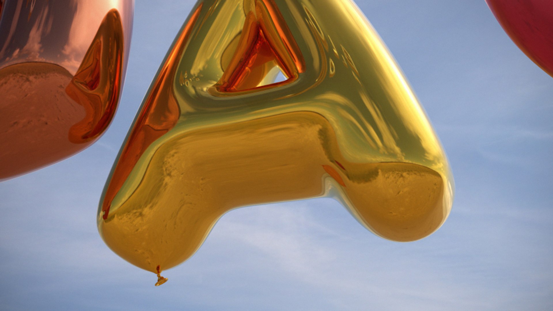 3d Model Balloons Inflated Letters