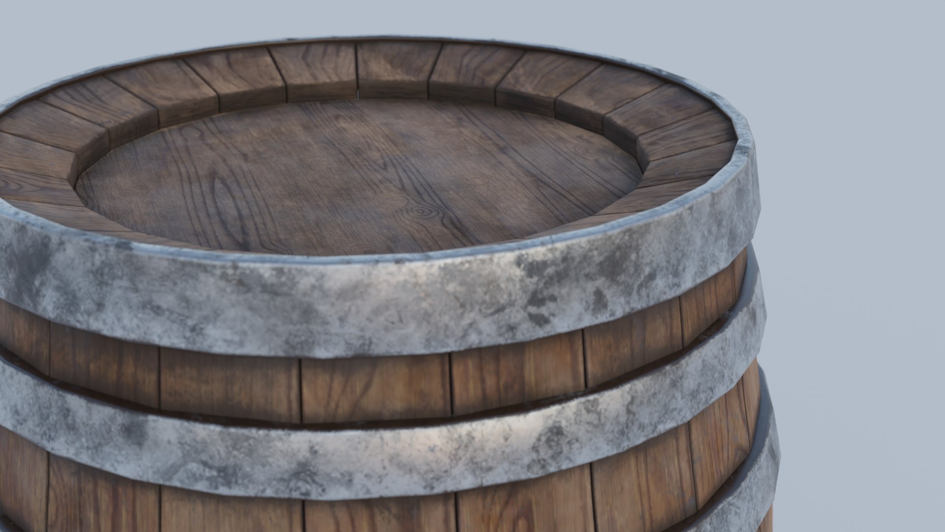 3D Wooden Barrel Model - TurboSquid 2185936