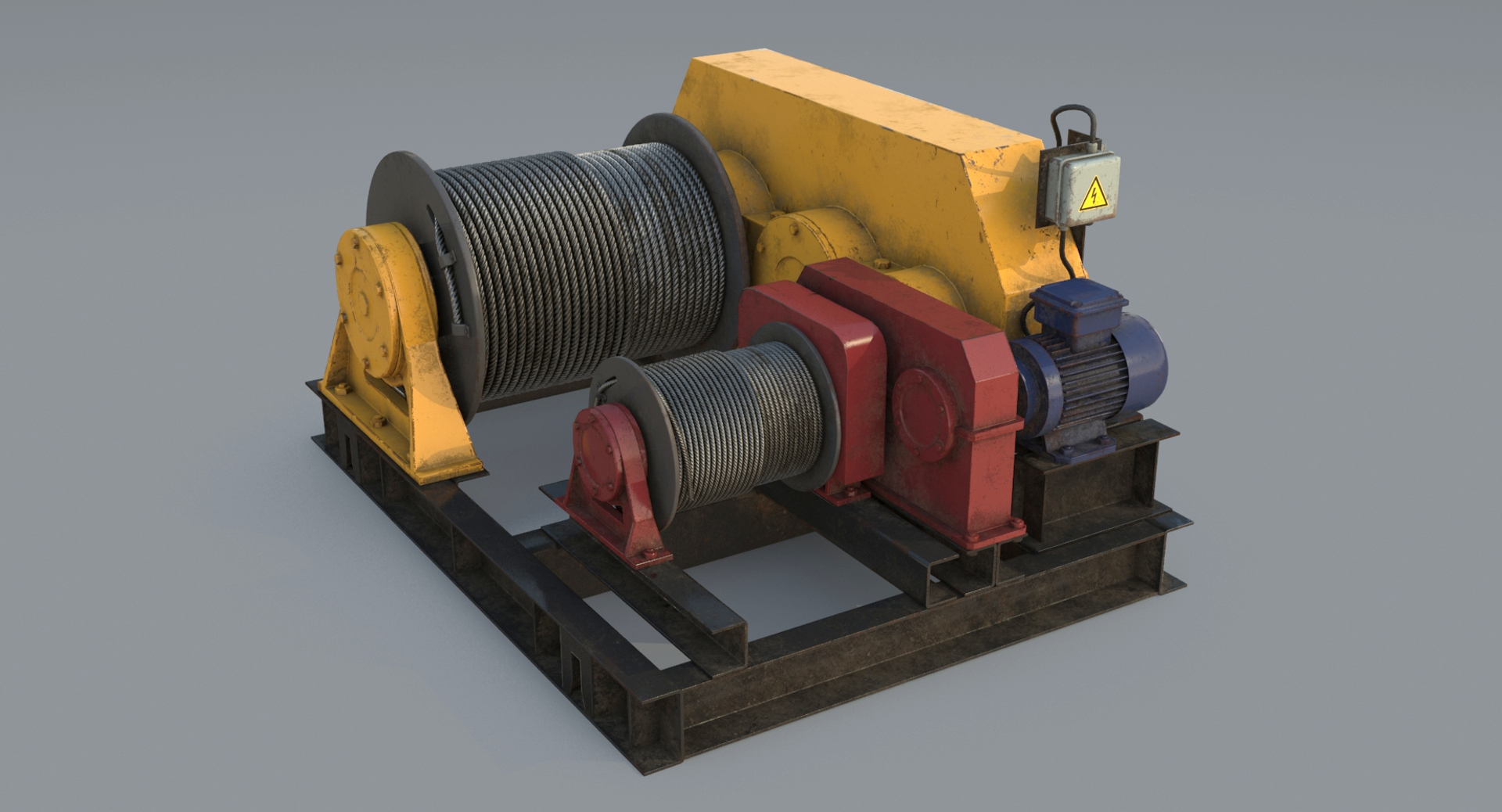 3d Electric Winch Model
