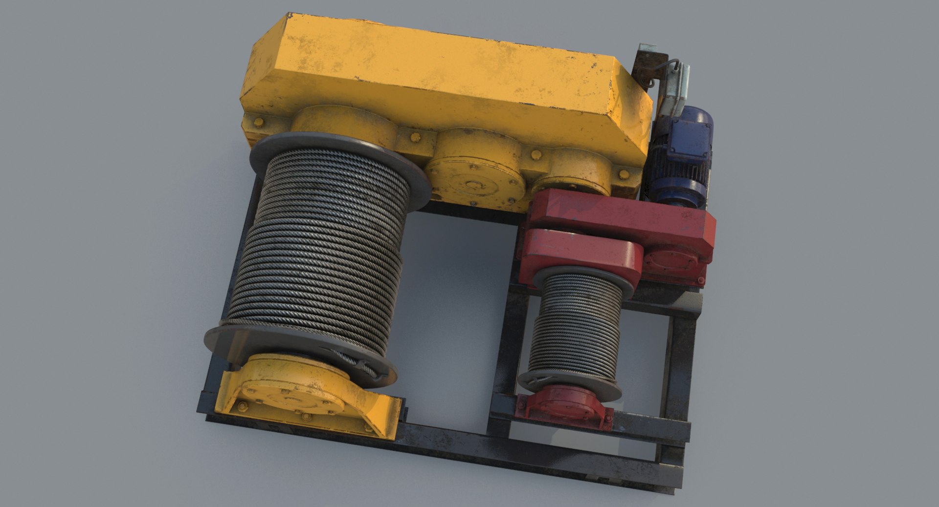 3d Electric Winch Model