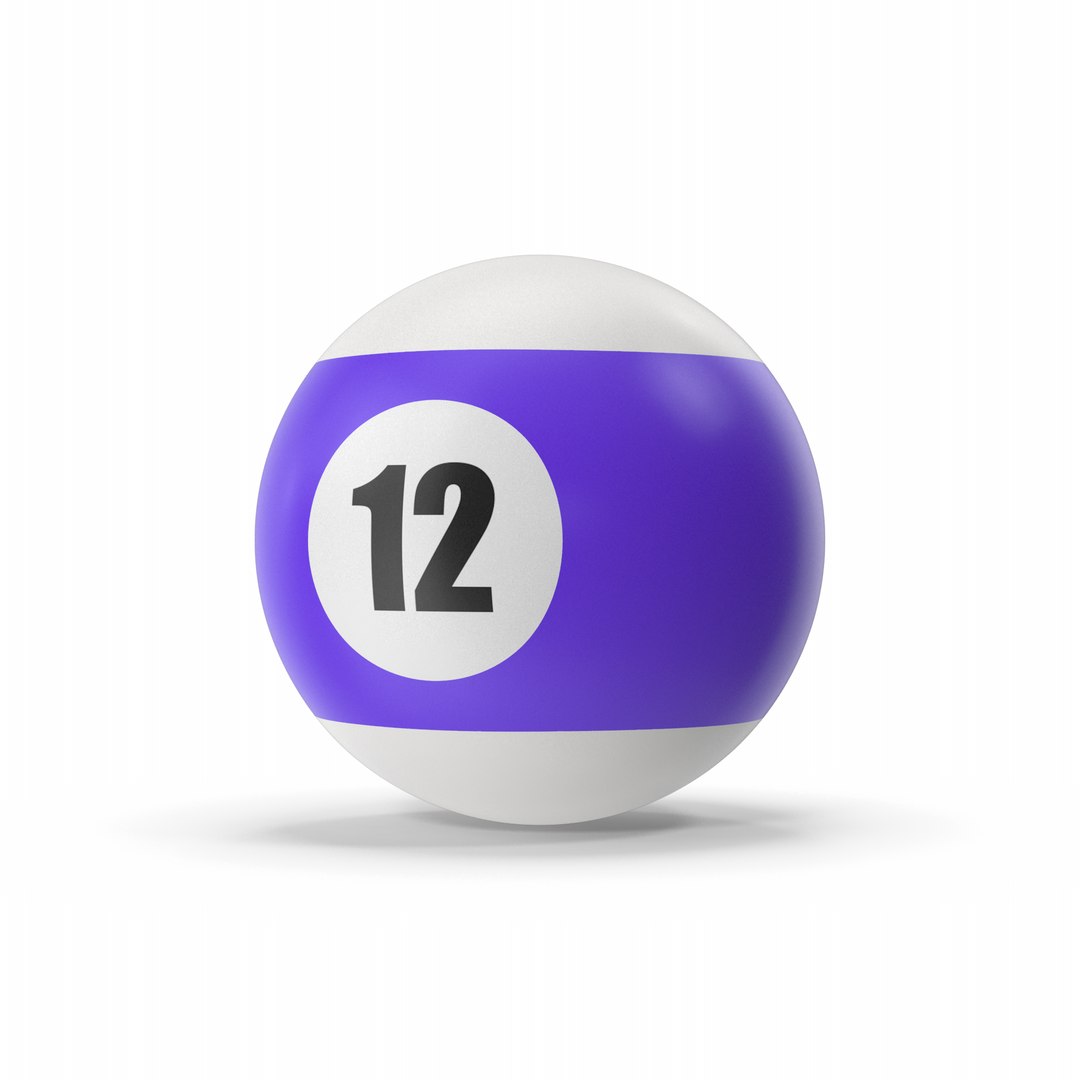 Pool And Snooker Ball 12 3D Model - TurboSquid 2195048