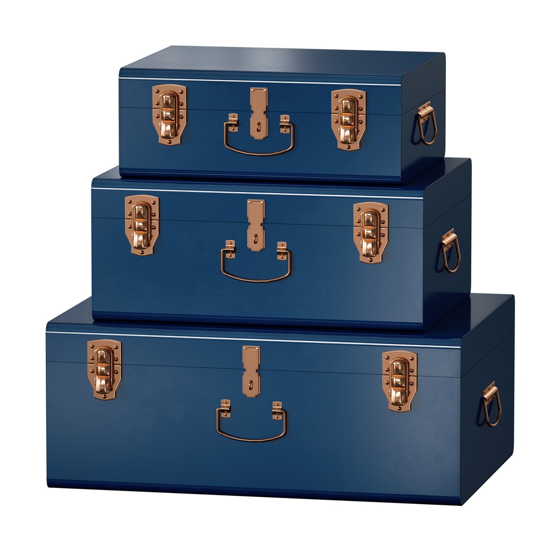 Suitcase Drawer Chest Set 3D Model - TurboSquid 2184059