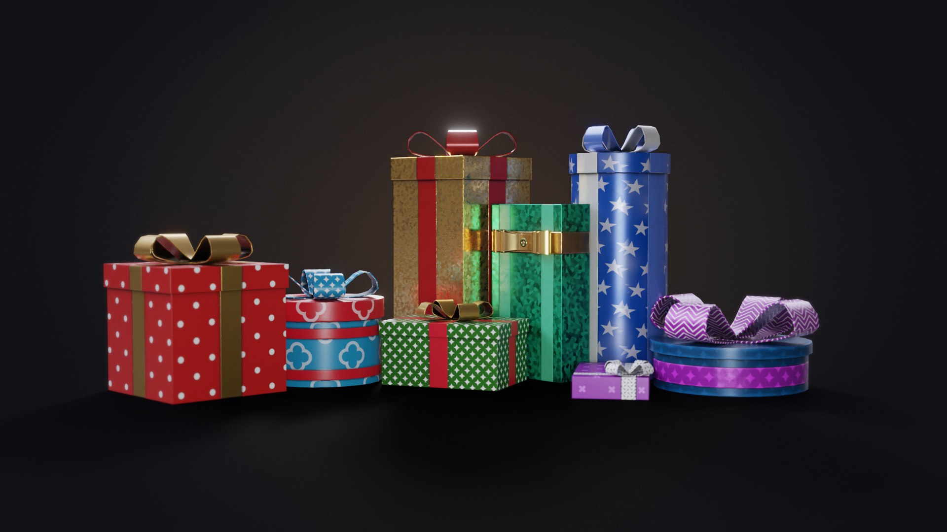 3D christmas gifts - TurboSquid 1641974