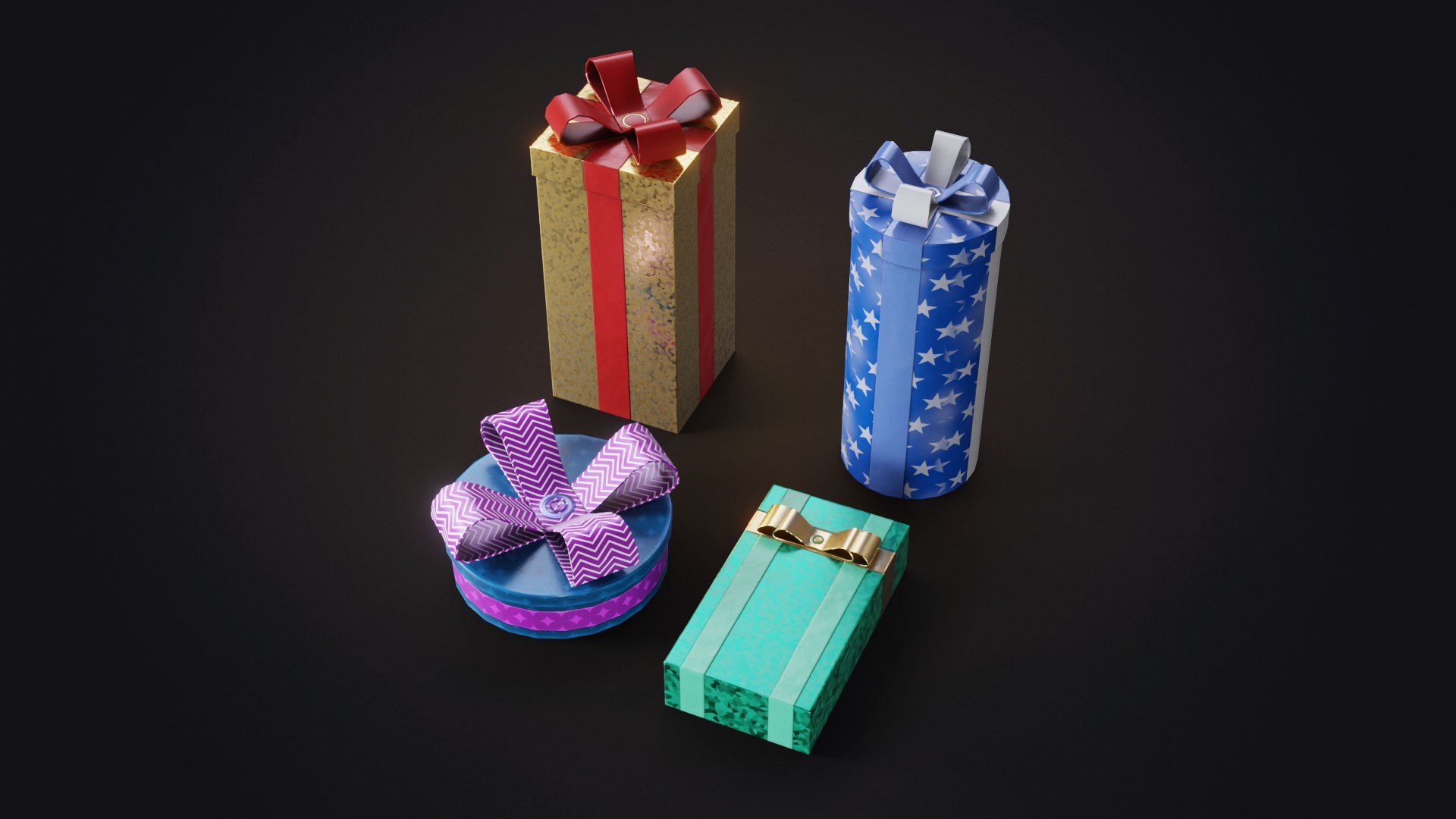 3D christmas gifts - TurboSquid 1641974