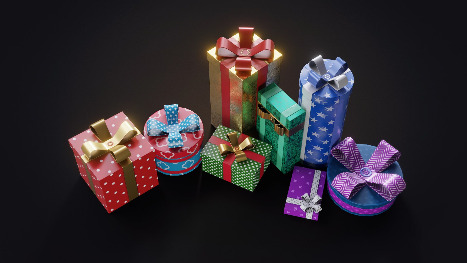3D christmas gifts - TurboSquid 1641974