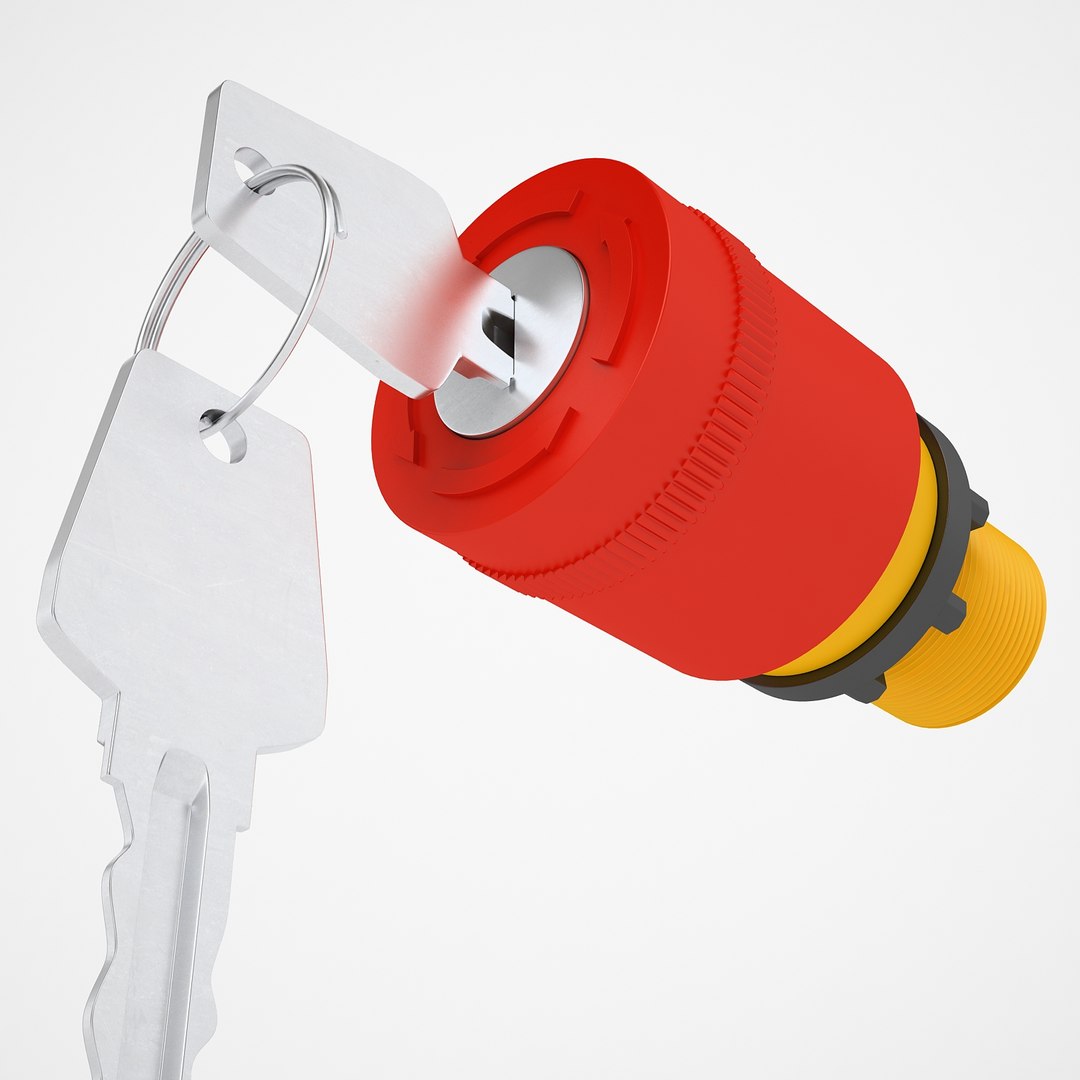 Emergency stop key 3D model - TurboSquid 1250946