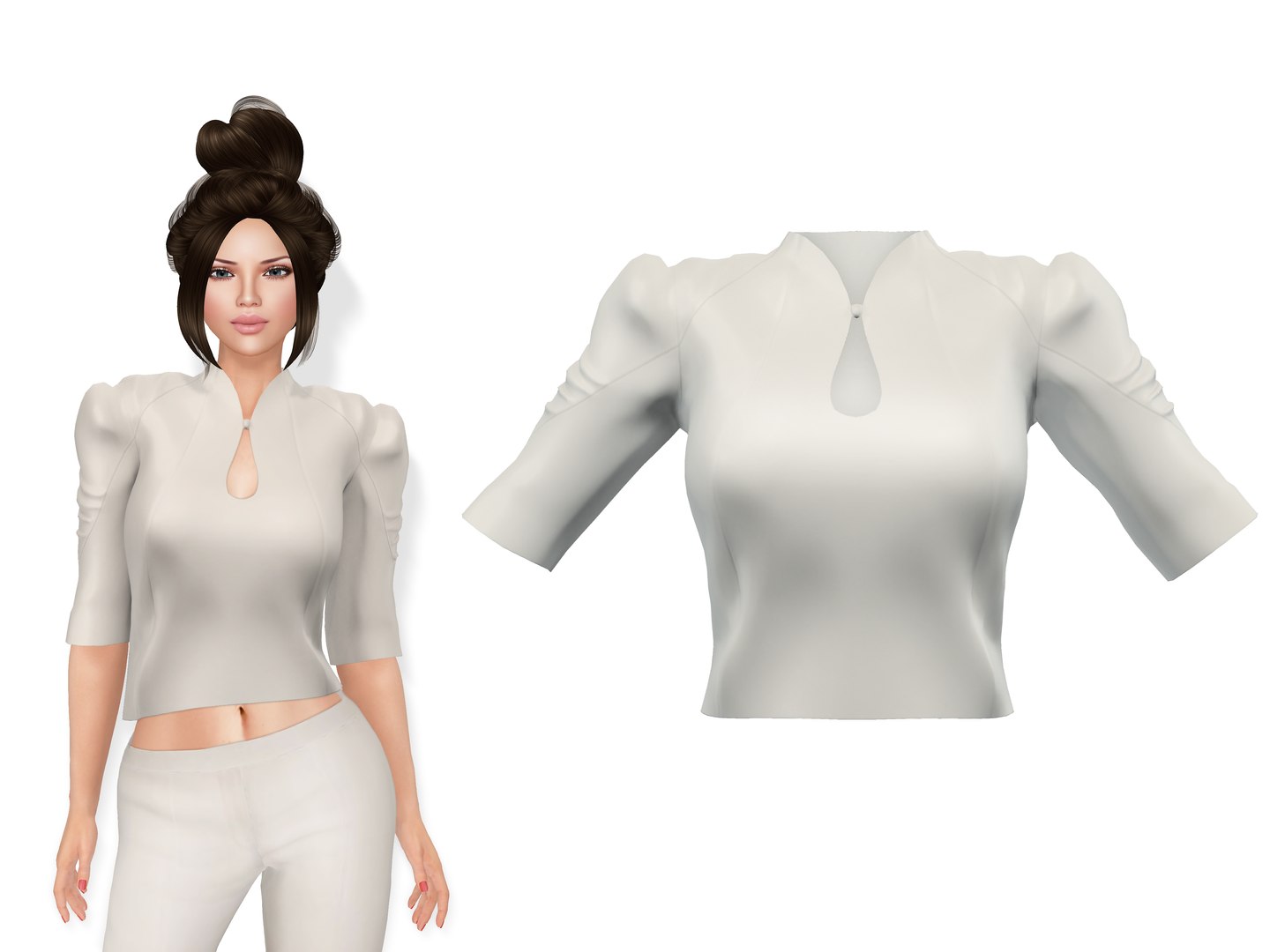 3D Royal Shoulder Top - TurboSquid 1766081