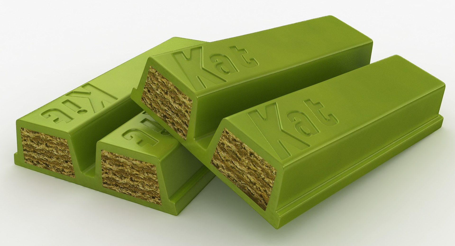 3d Model Realistic Broken Kit Kat
