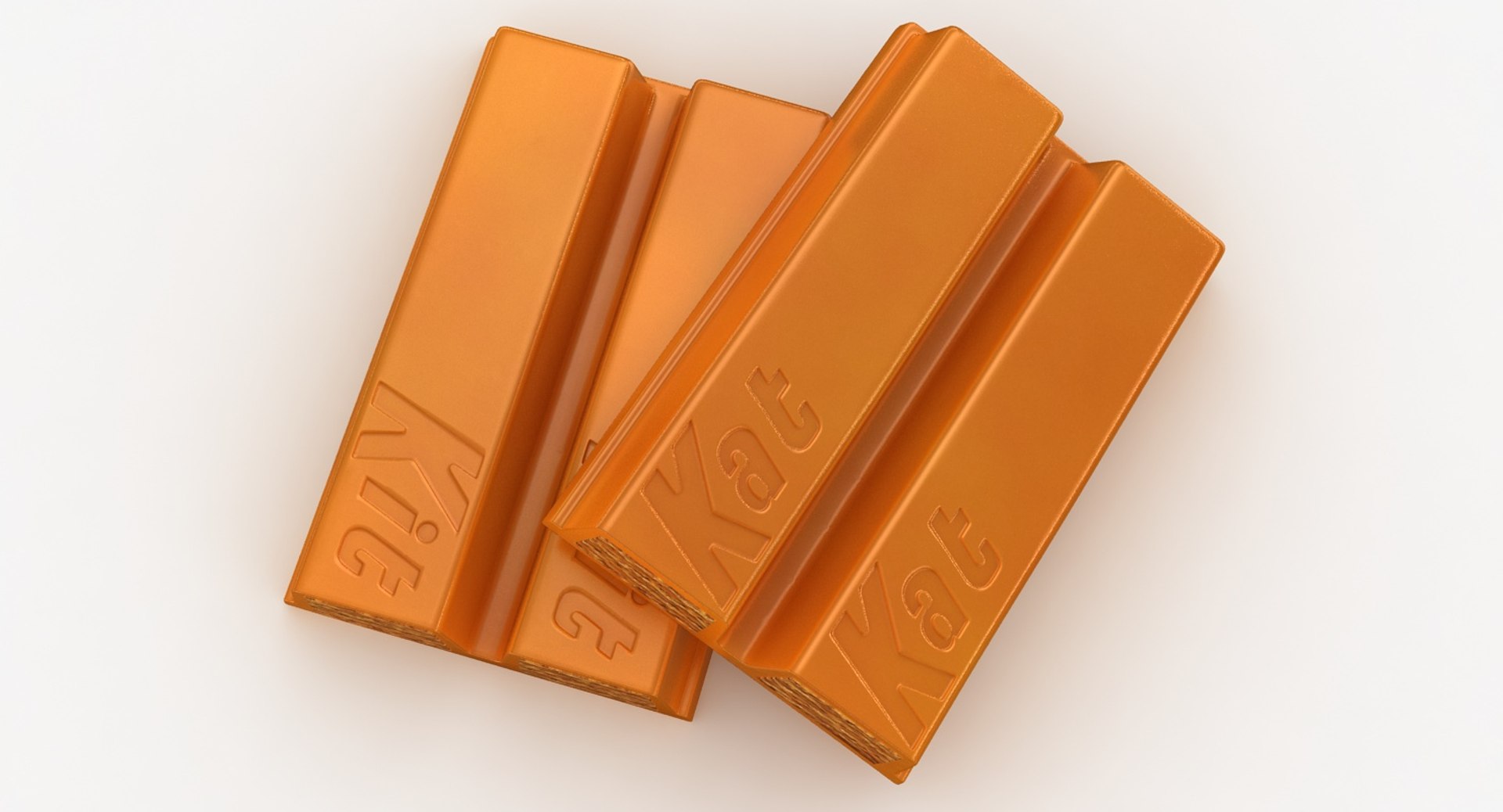 3d Model Realistic Broken Kit Kat