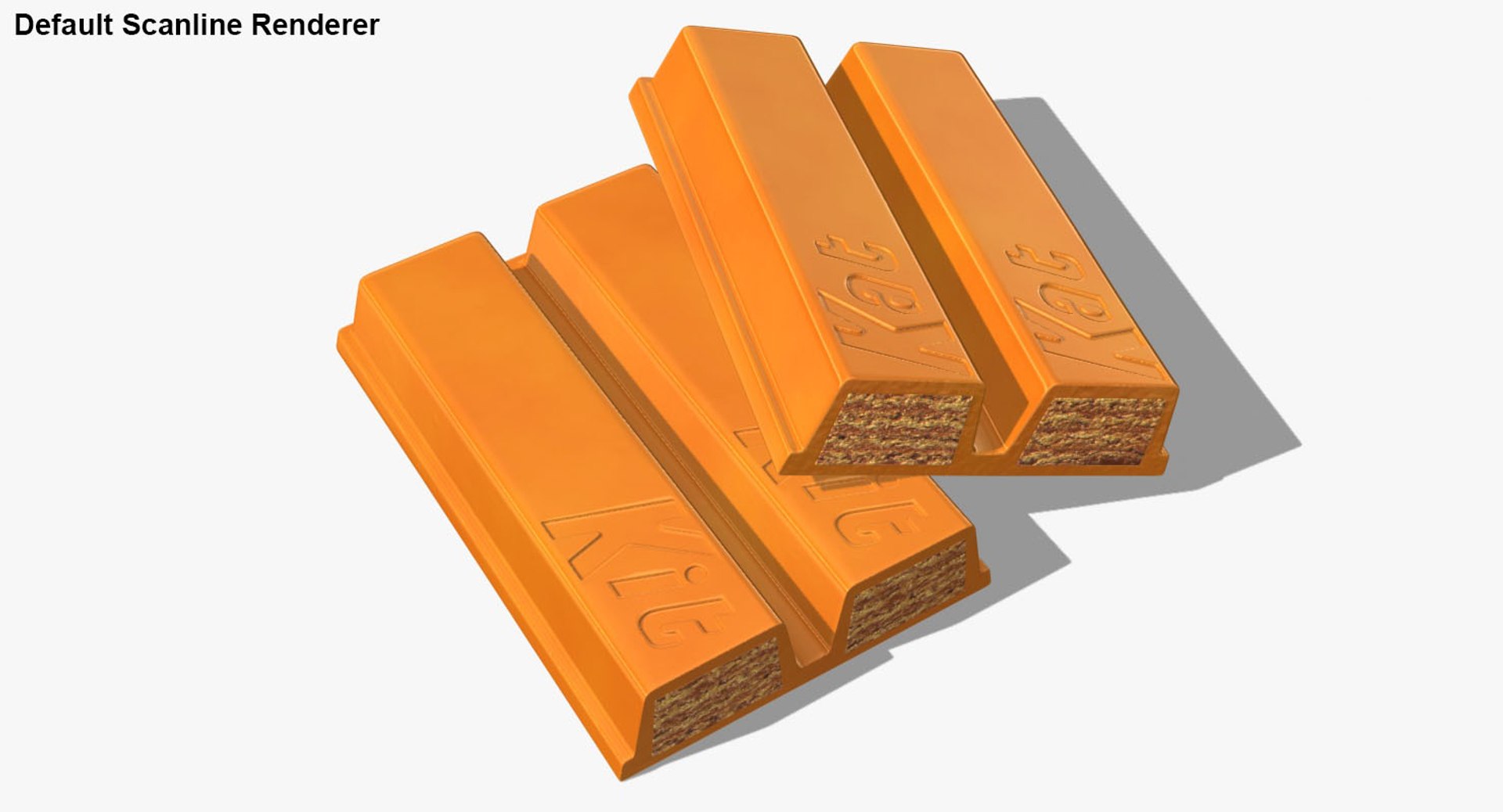 3d Model Realistic Broken Kit Kat