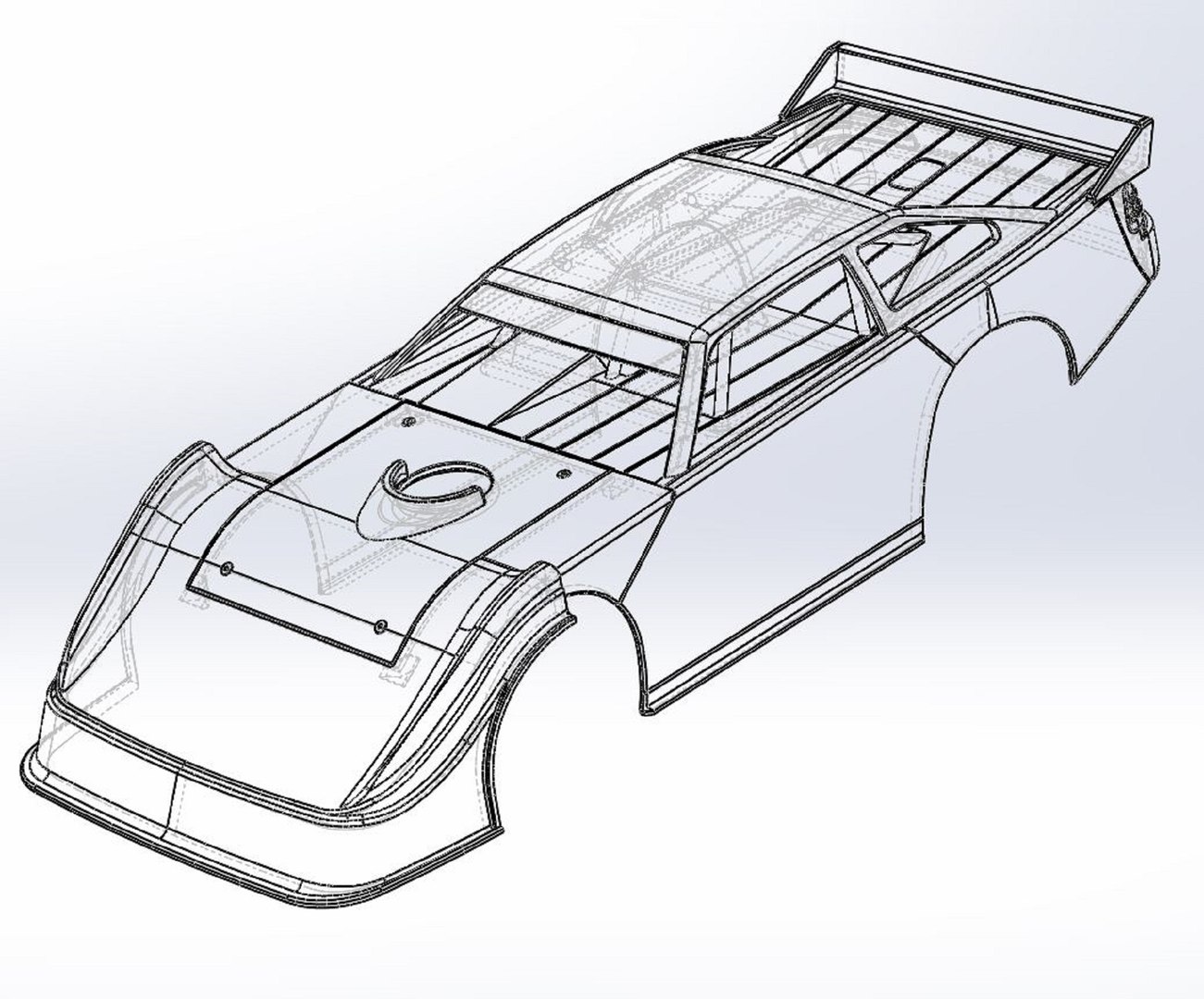 Shell Of Australian Super Sedan Version 1 Scale 1 To 25 3D Model ...