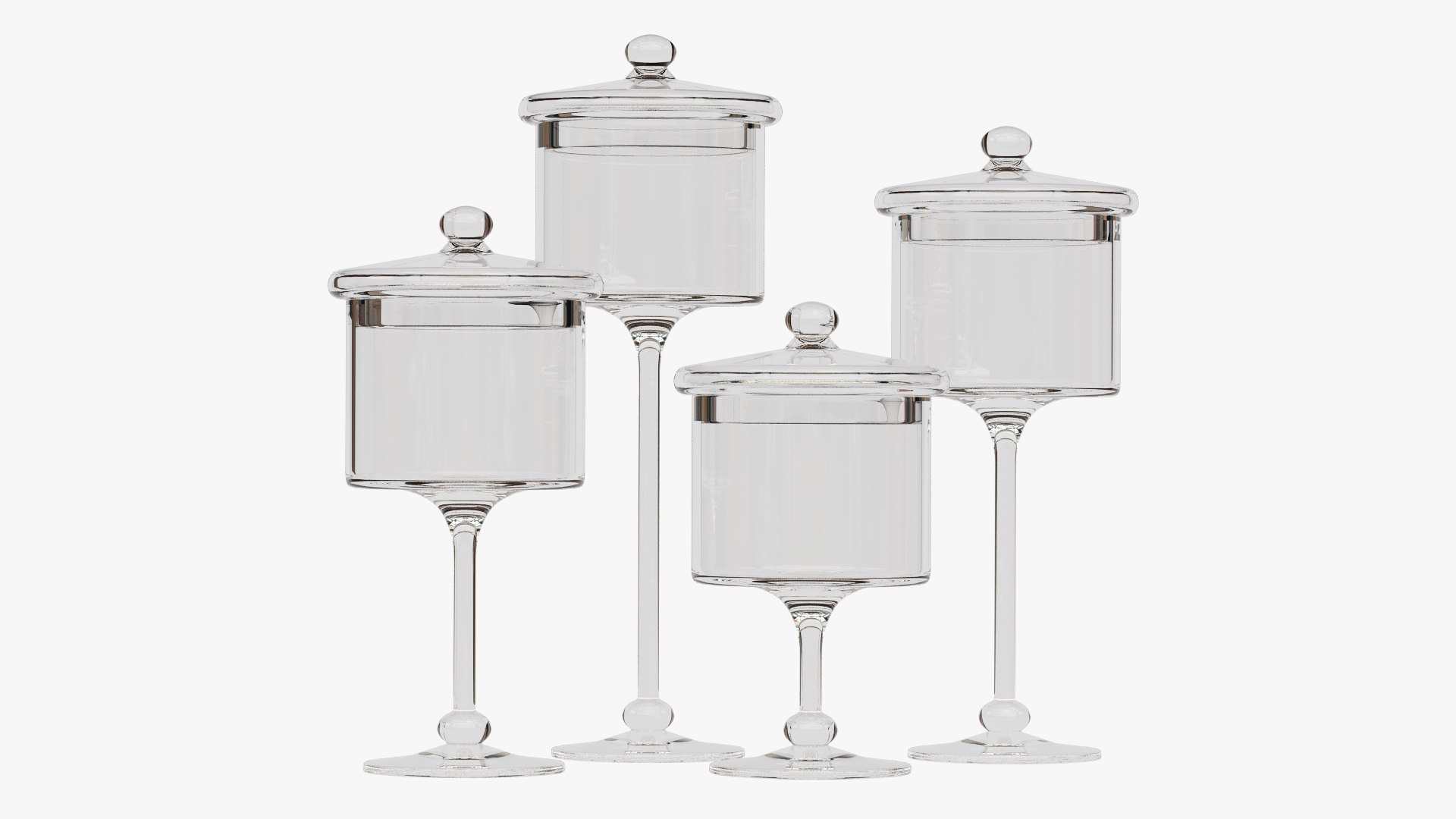 3D Model Candy Jars Set 02 - TurboSquid 1595895