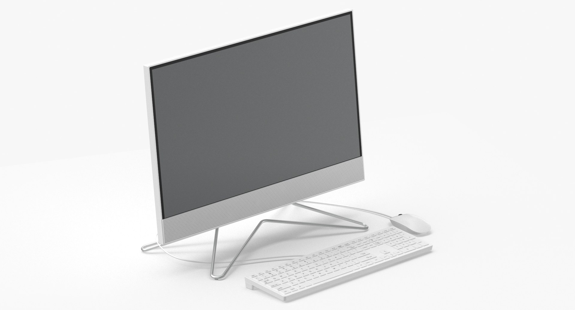 3D Computer Desktop Type 03 Device and Box Clean and Generic Label ...