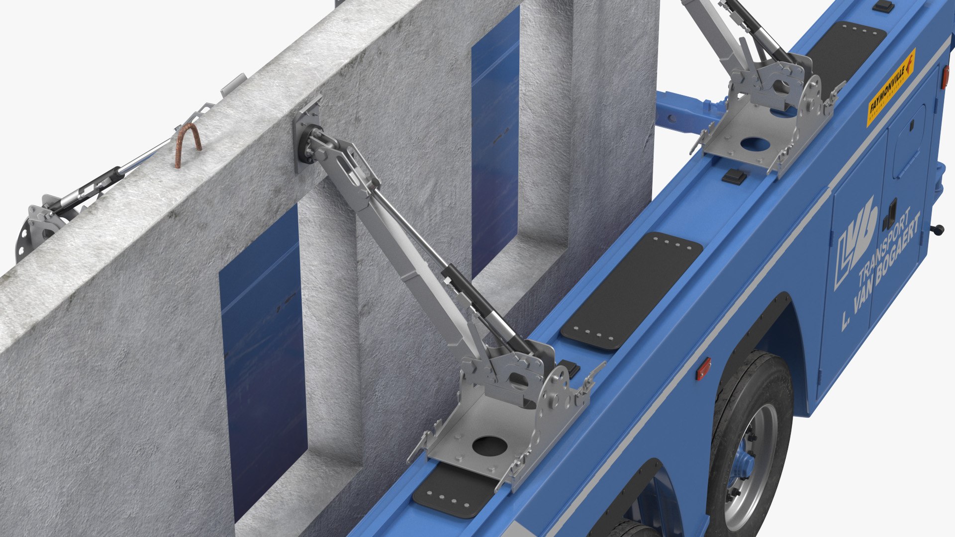 Faymonville Prefamax Inloader Semi Trailer with Concrete Panel 3D ...