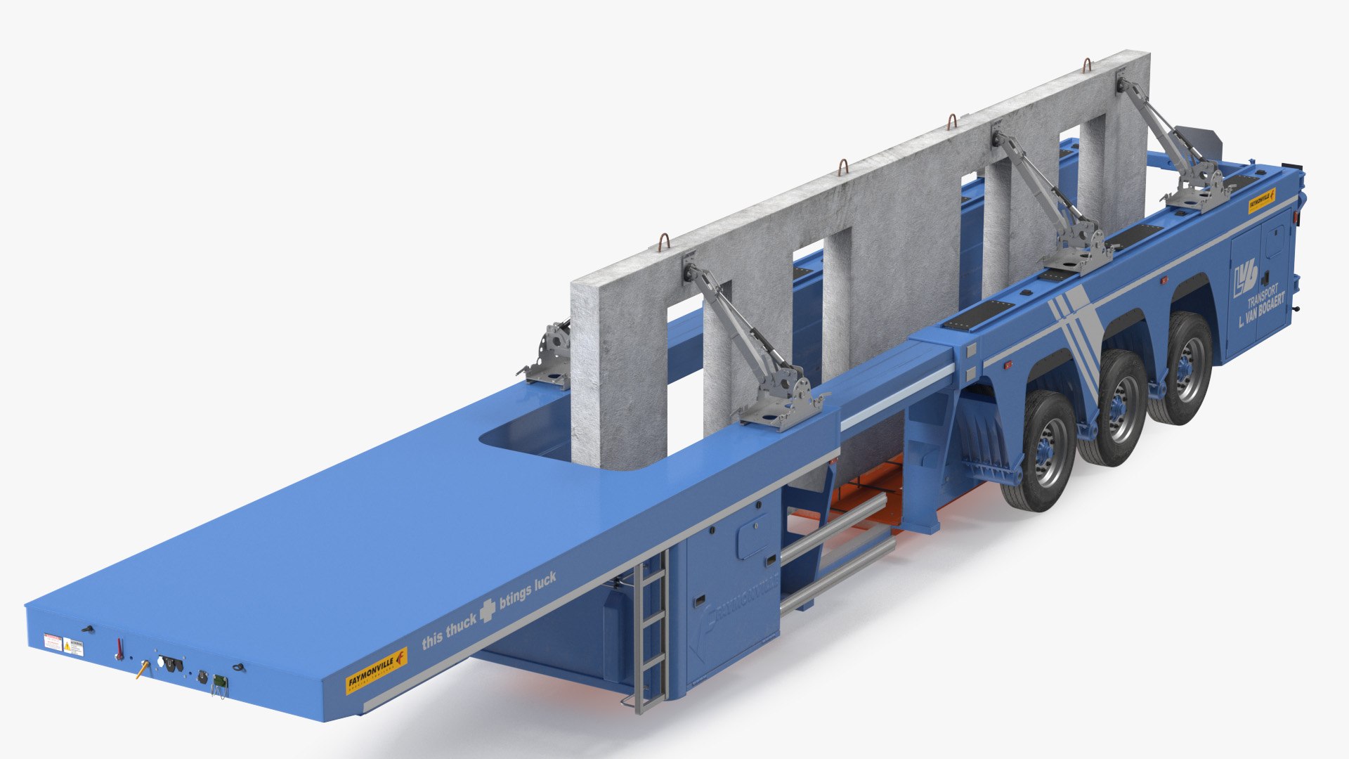 Faymonville Prefamax Inloader Semi Trailer with Concrete Panel 3D ...