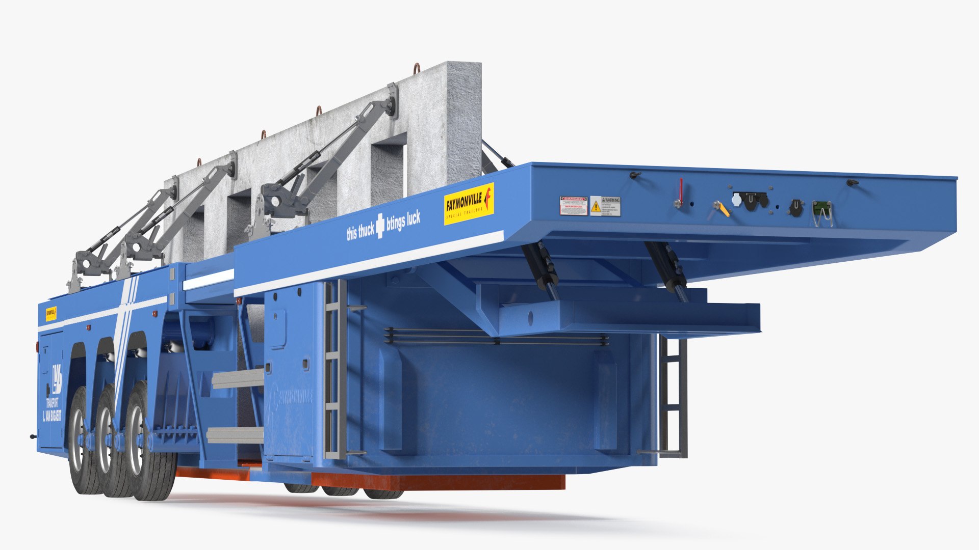 Faymonville Prefamax Inloader Semi Trailer with Concrete Panel 3D ...